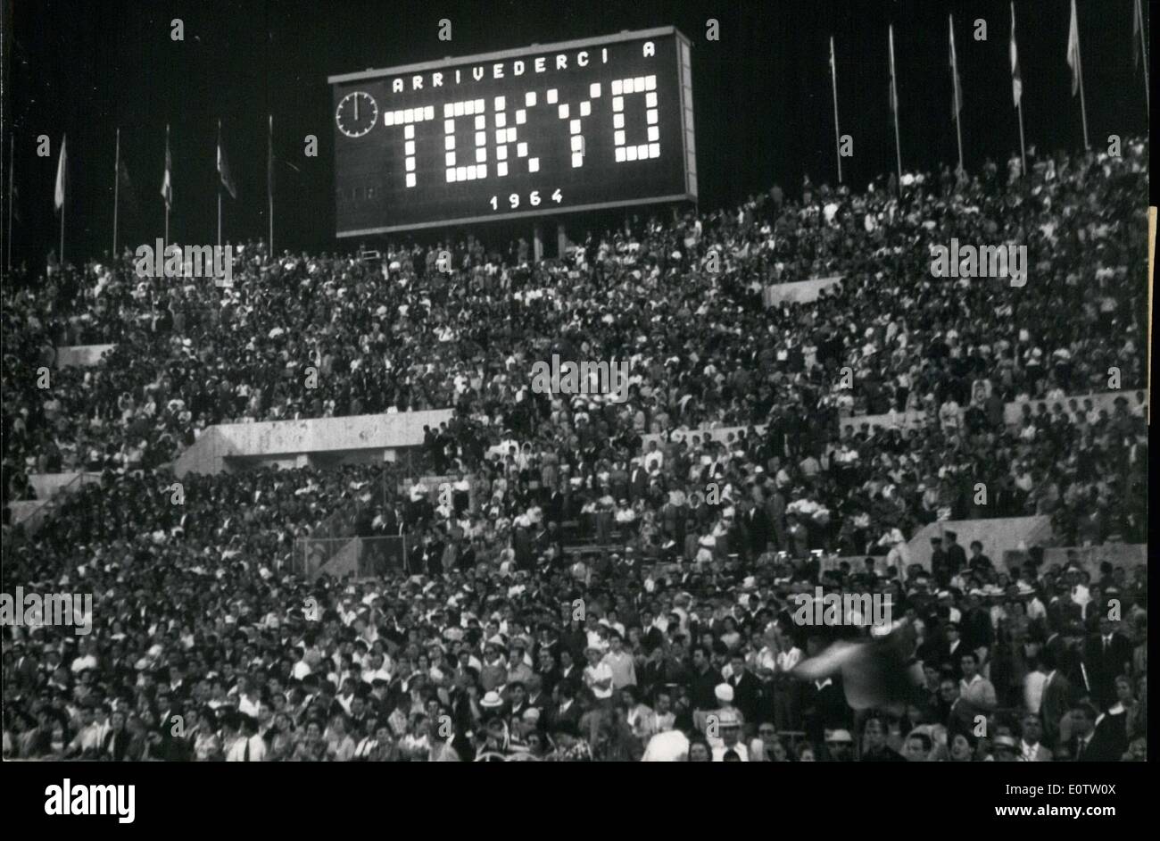 Sep. 12, 1960 - Closing Ceremony of the Rome Olympic Games Stock Photo ...