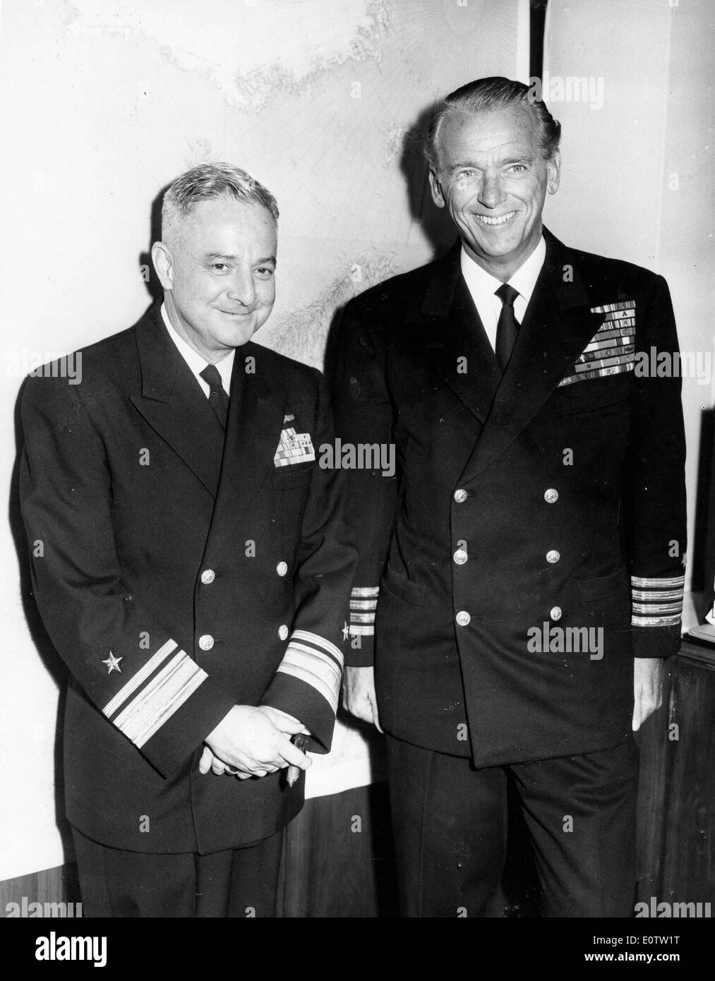 Actor Douglas Fairbanks, Jr. with Admiral John McCain Stock Photo - Alamy