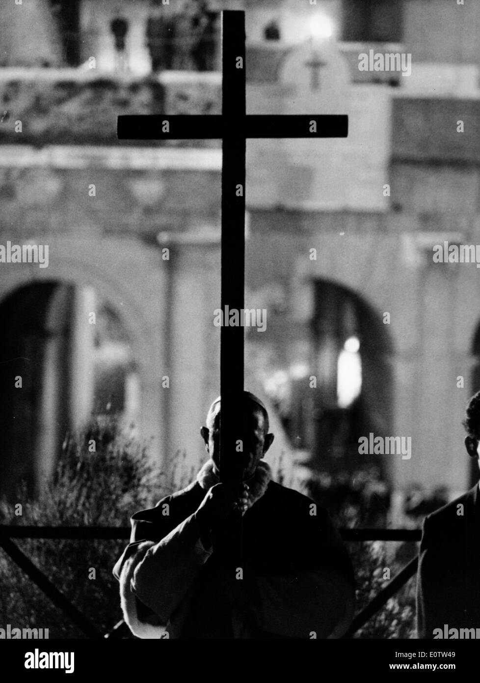 Cross stand Black and White Stock Photos & Images - Alamy