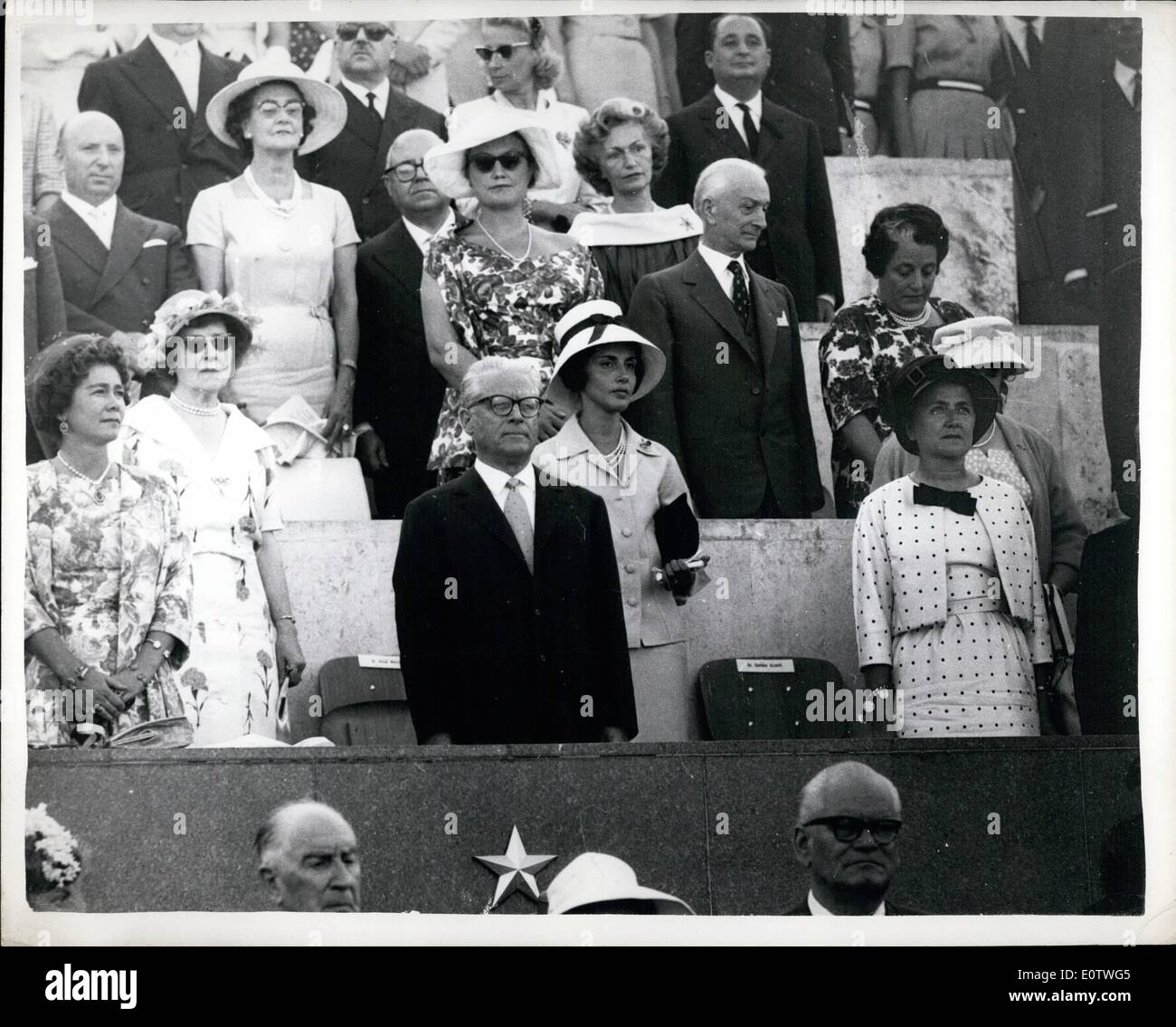 Aug. 08, 1960 - Opening of the Olympic games in Rome. President Gronchi ...