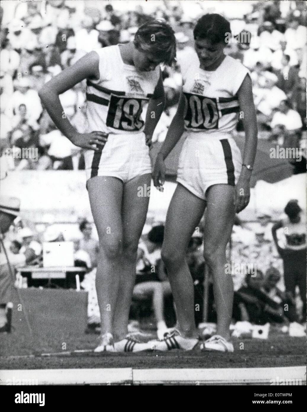 Aug. 08, 1960 - Olympic Games in Rome. Mary Bignal fails in Long Jump ...