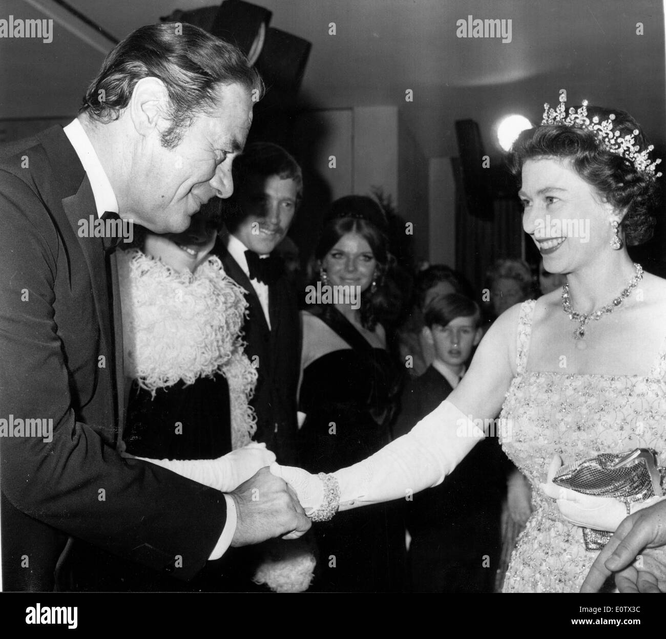 Queen elizabeth ii evening dress hi-res stock photography and images ...