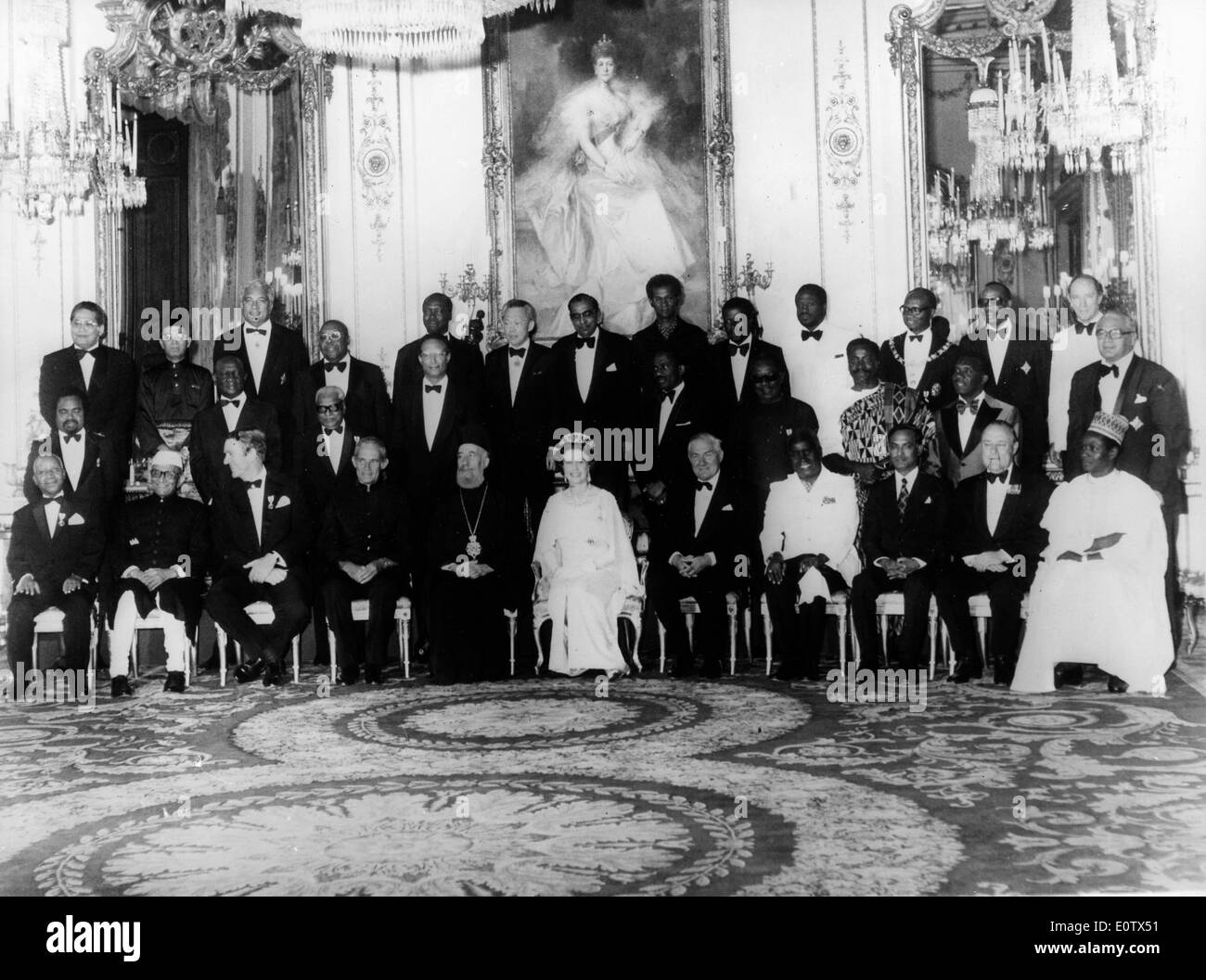 Archbishop Makarios III attends Elizabeth II's party Stock Photo - Alamy
