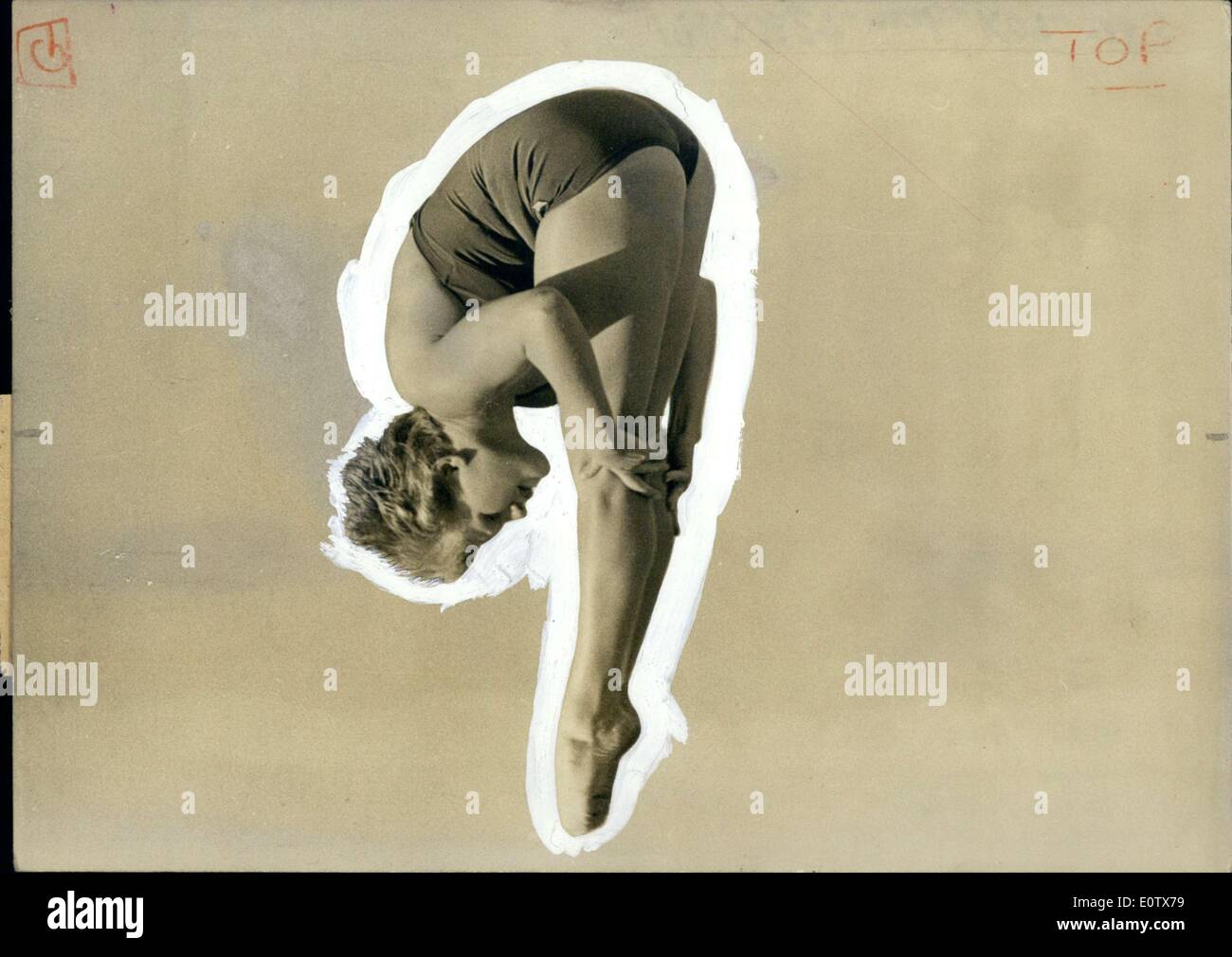 Aug. 29, 1960 - Ingrid Kramer in diving at the Olympics in Rome Stock ...