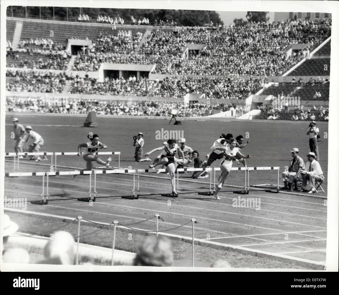 Aug. 31, 1960 - Olympic games in Rome. Mary Bignal wins her hurdles ...