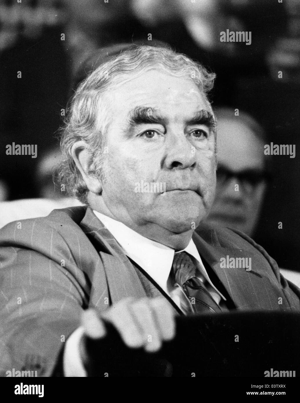 The leader of the miners union Black and White Stock Photos & Images ...