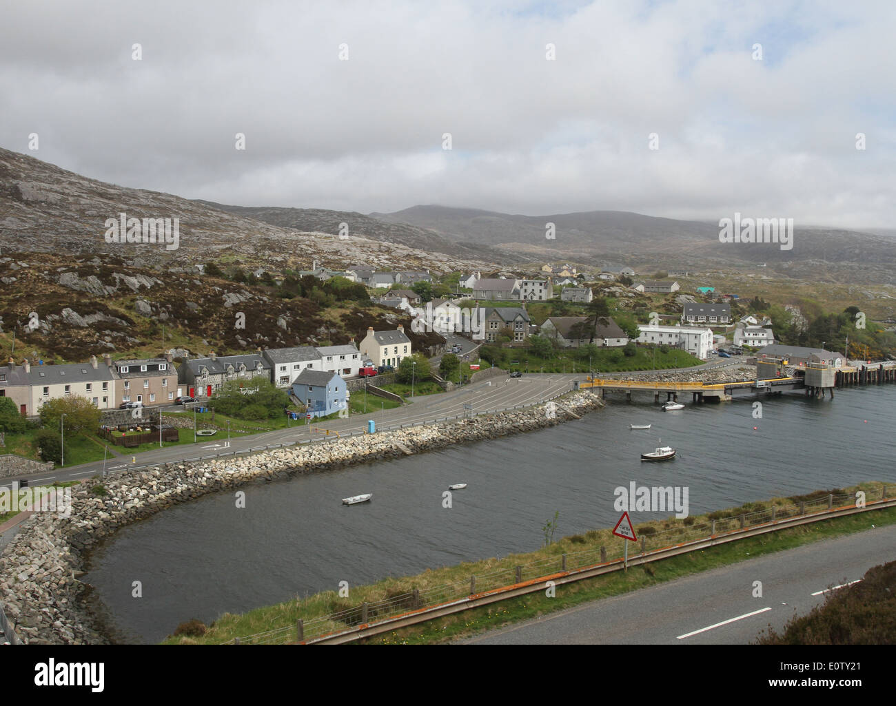 village of Tarbert Isle of Harris Outer Hebrides Scotland May 2014 ...