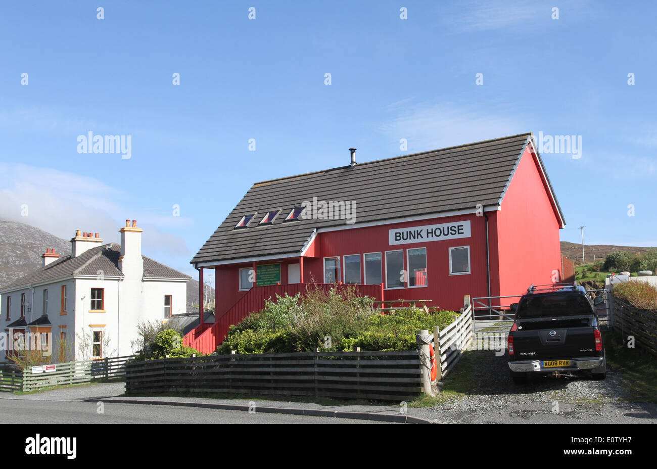 Am Bothan bunk house Leverburgh Isle of Harris Scotland May 2014 Stock ...