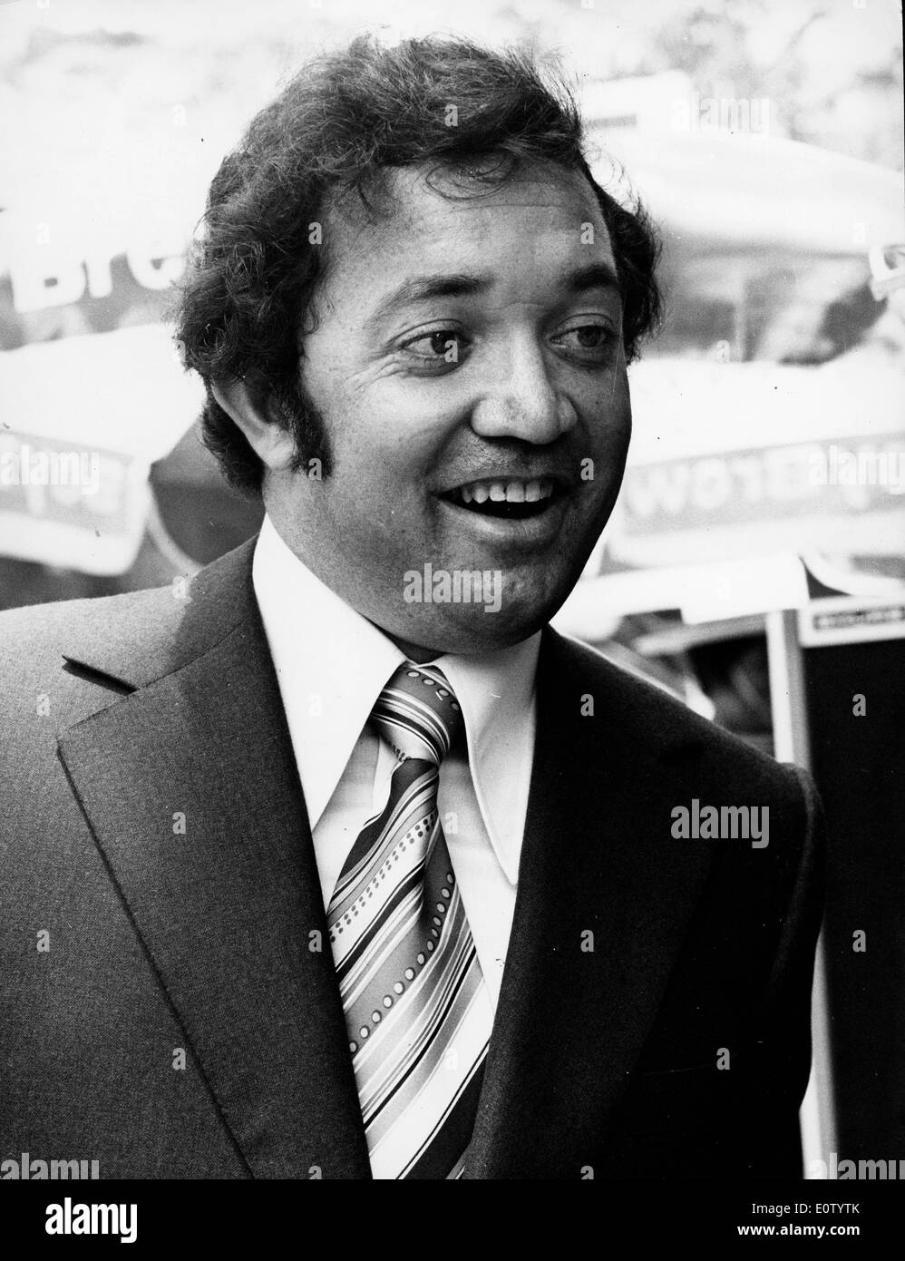 Politician James Mancham smiling Stock Photo - Alamy