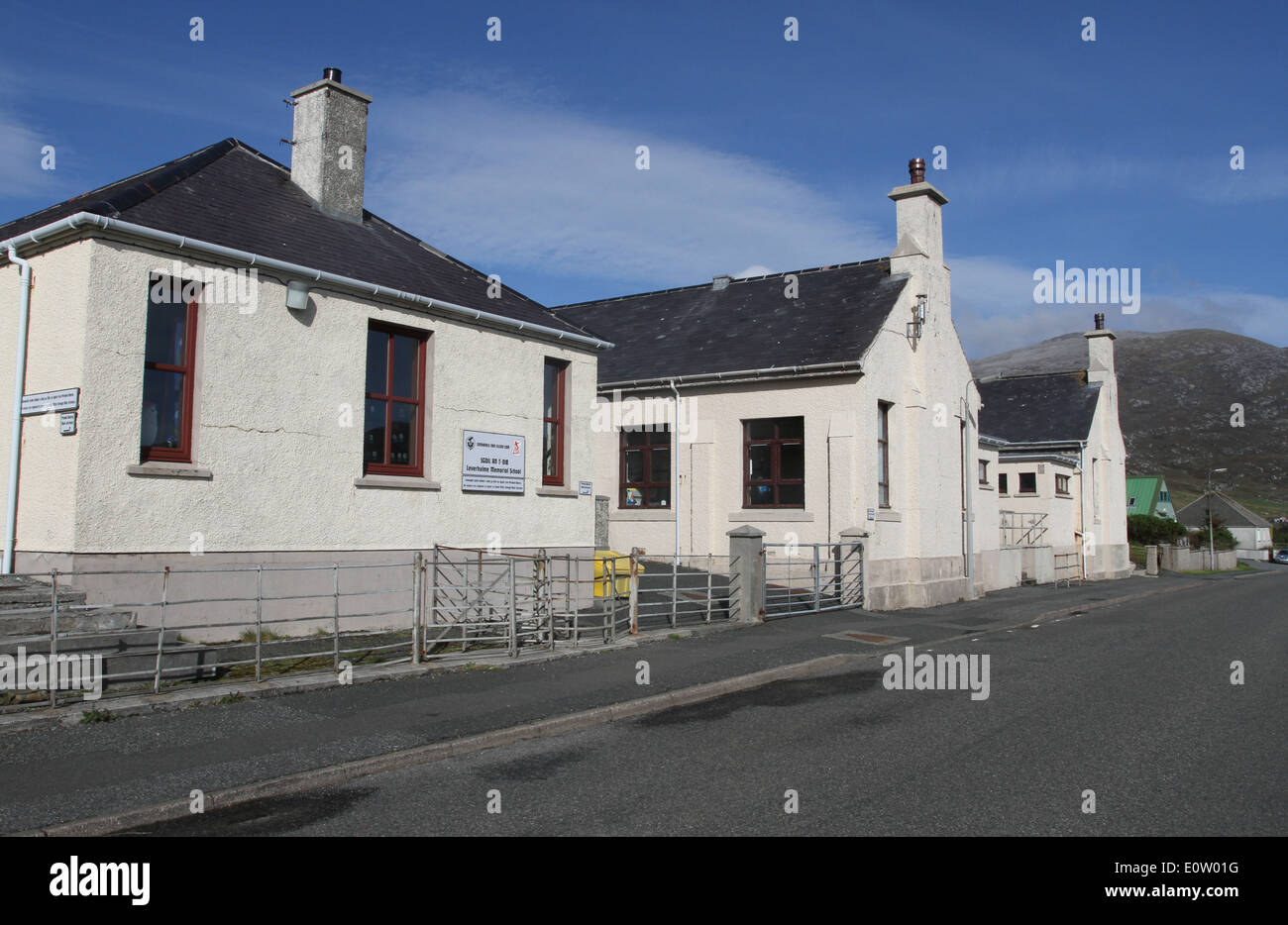 Exterior of Leverburgh school Isle of Harris Scotland May 2014 Stock ...