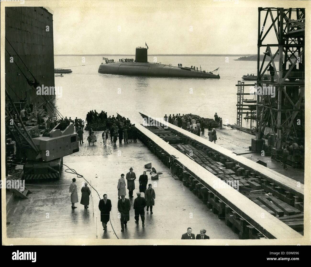 Oct. 10, 1960 - Queen launches Britain's first nuclear submarine.: H.M ...