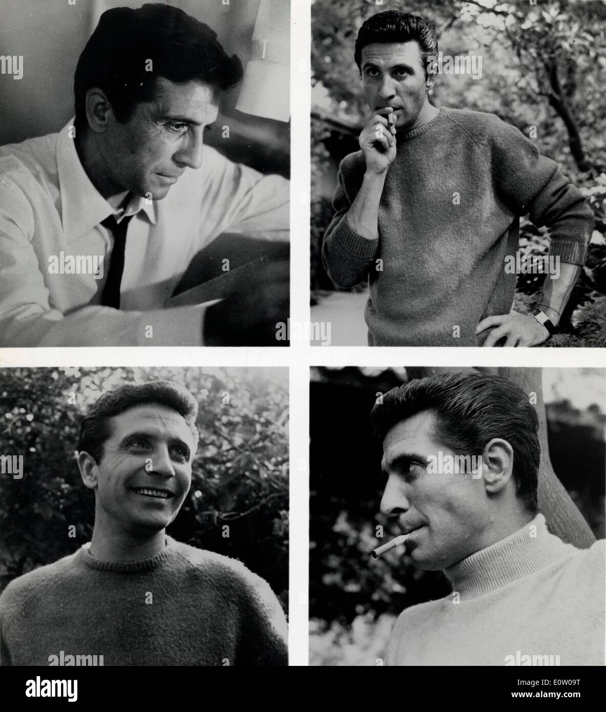 Series of photos of singer Gilbert Becaud Stock Photo - Alamy