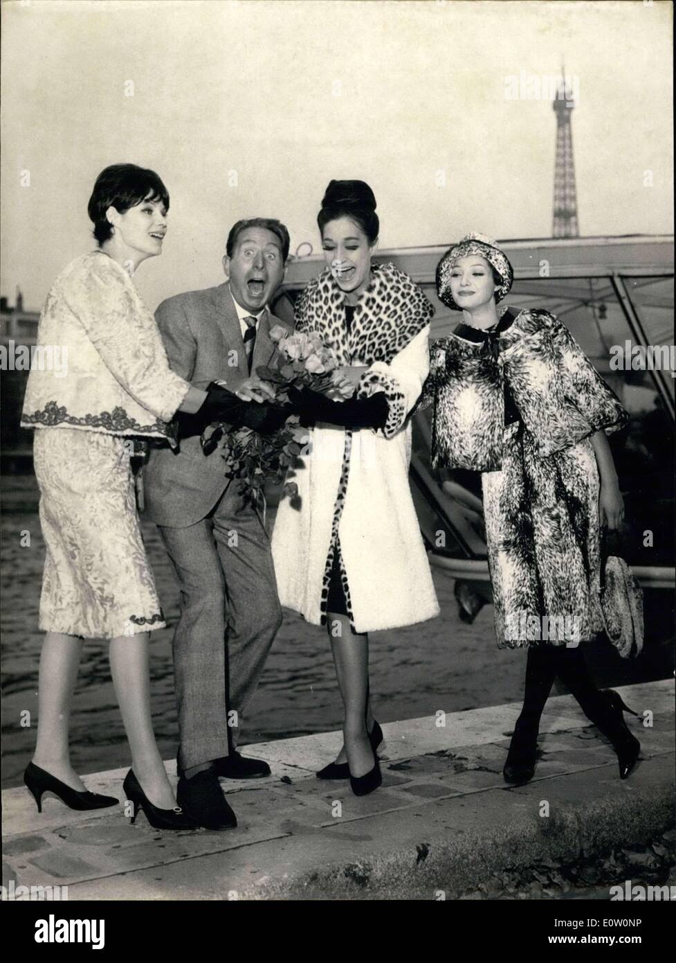 Oct. 28, 1960 - Three charming Parisian models, wearing fur that they ...