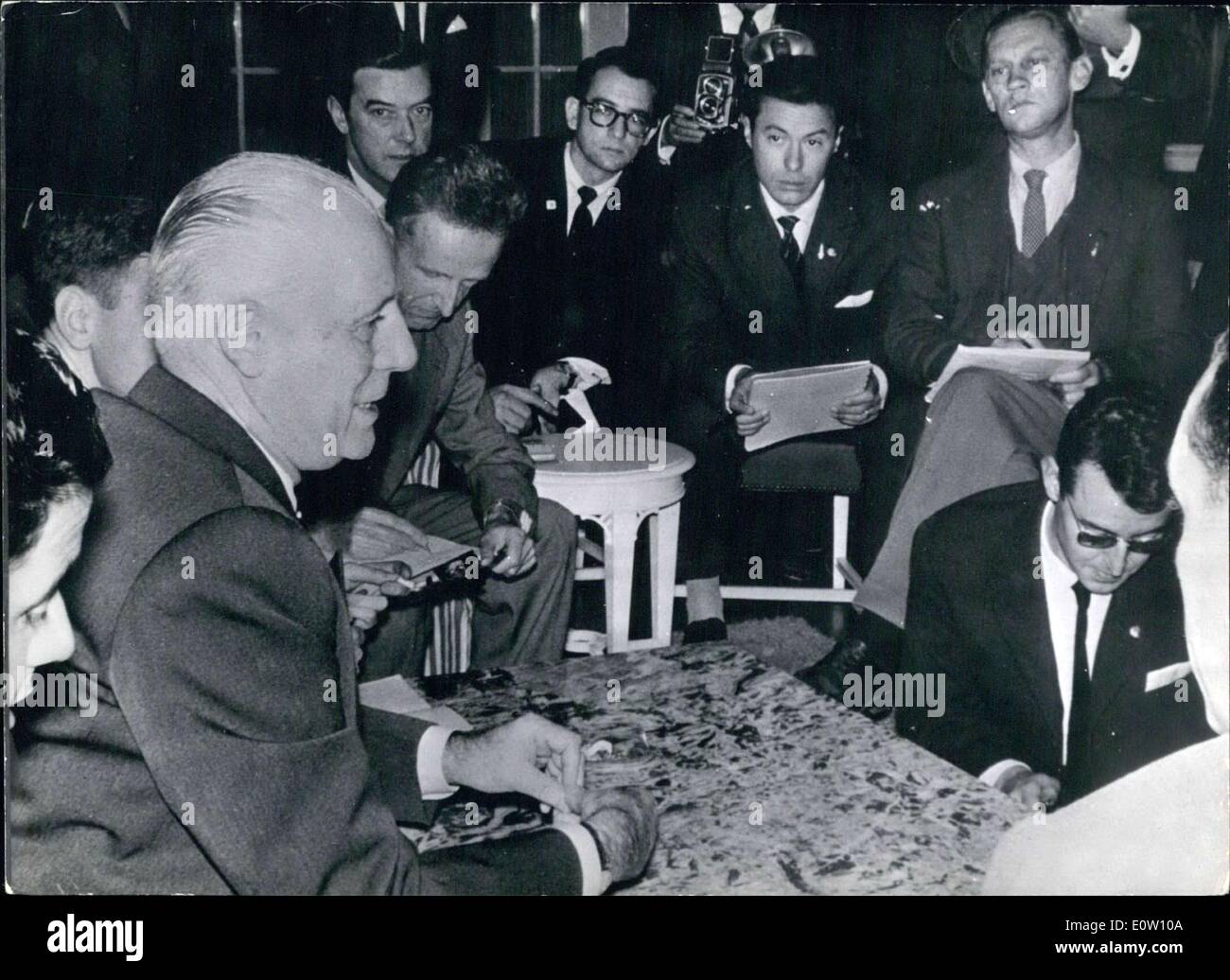 Nov. 06, 1960 - General Salan of Spain at a conference Stock Photo - Alamy