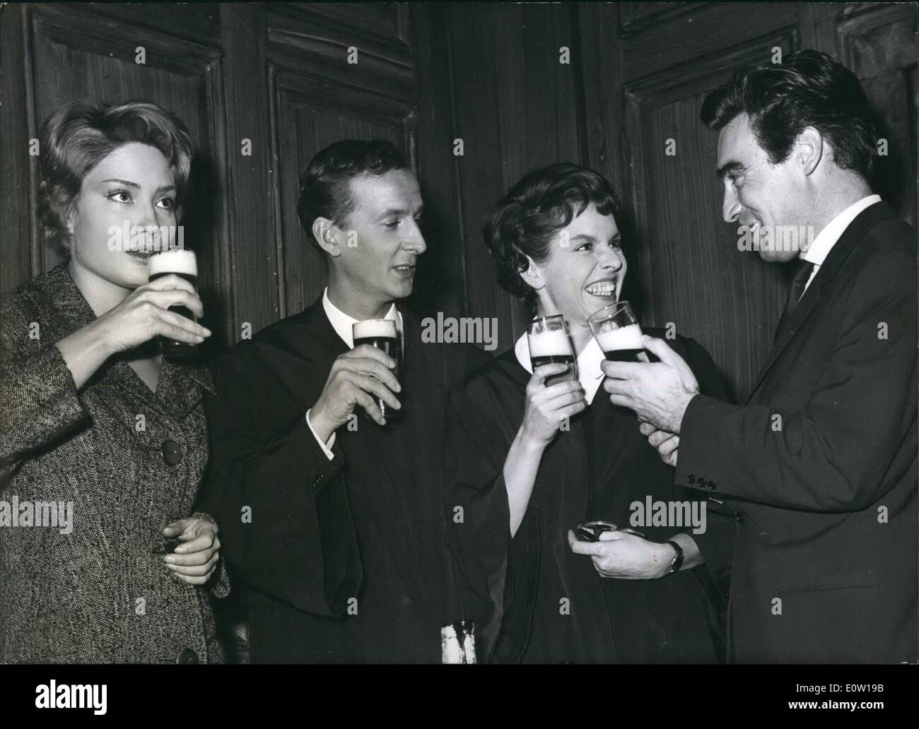 Nov. 11, 1960 - Relaxing with a class of beer: is Ellen Schwiers (Ellen ...