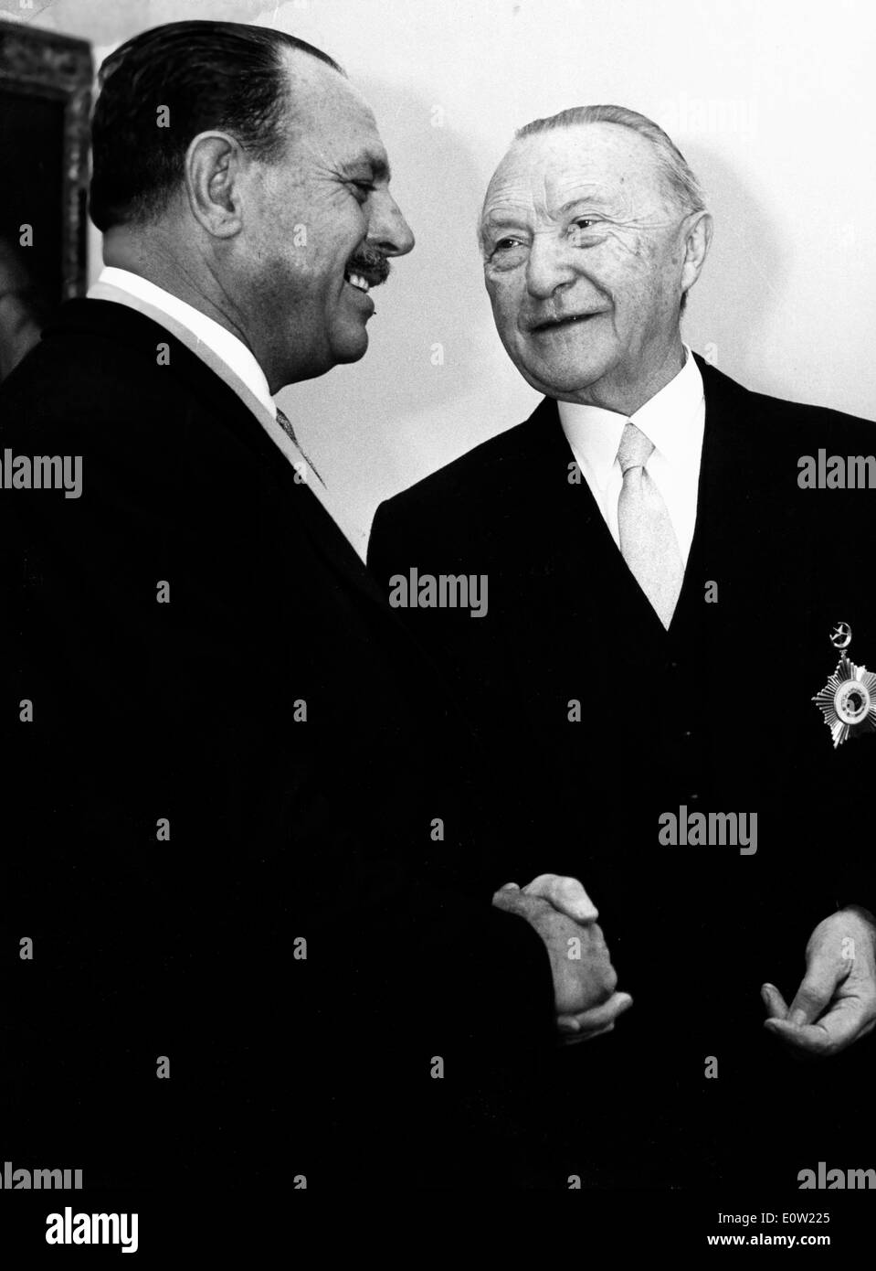 President Ayub Khan and Konrad Adenauer Stock Photo - Alamy