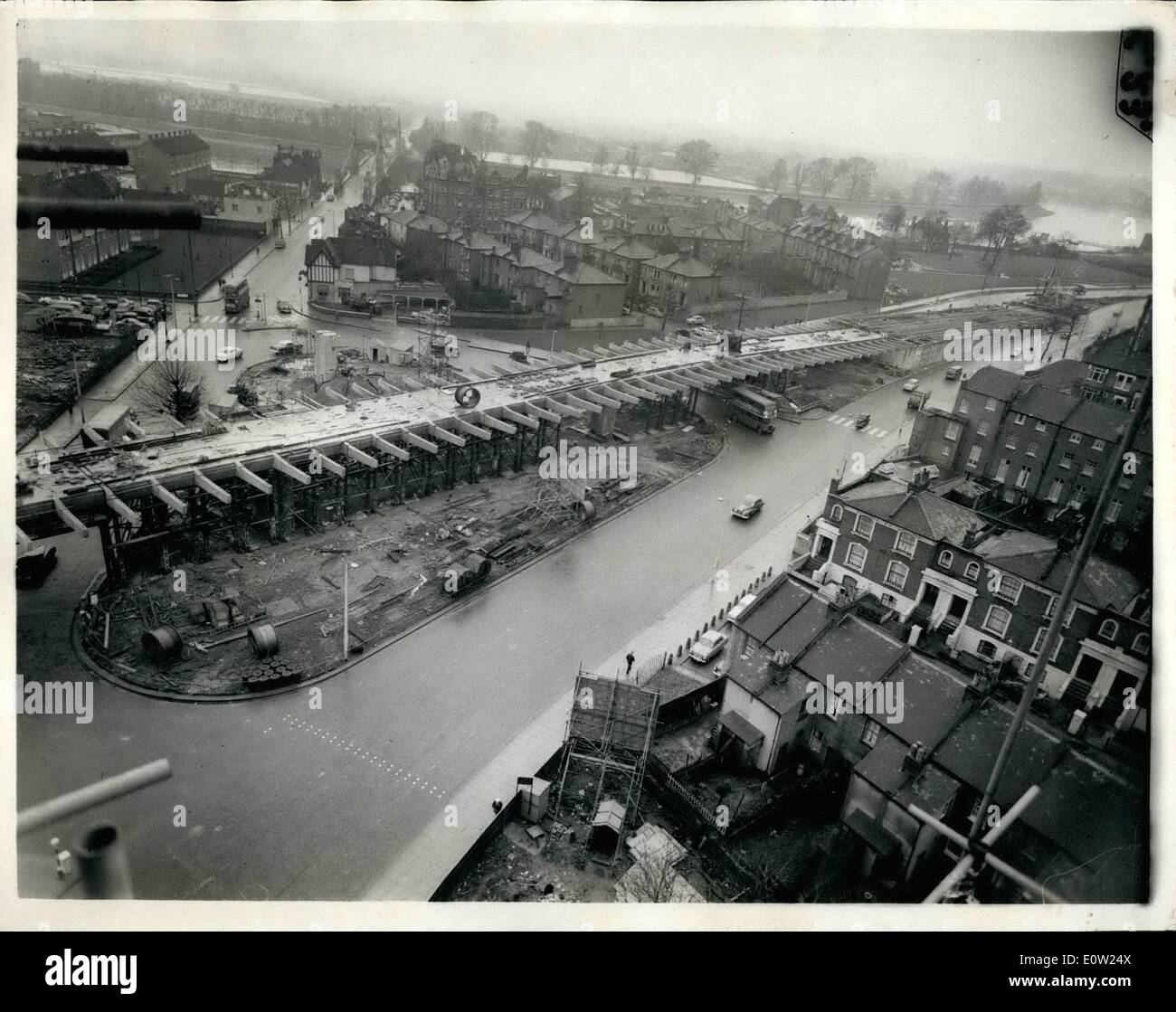 Feb. 02, 1961 - Press visit to see progress on the Hammrsmith flyover ...