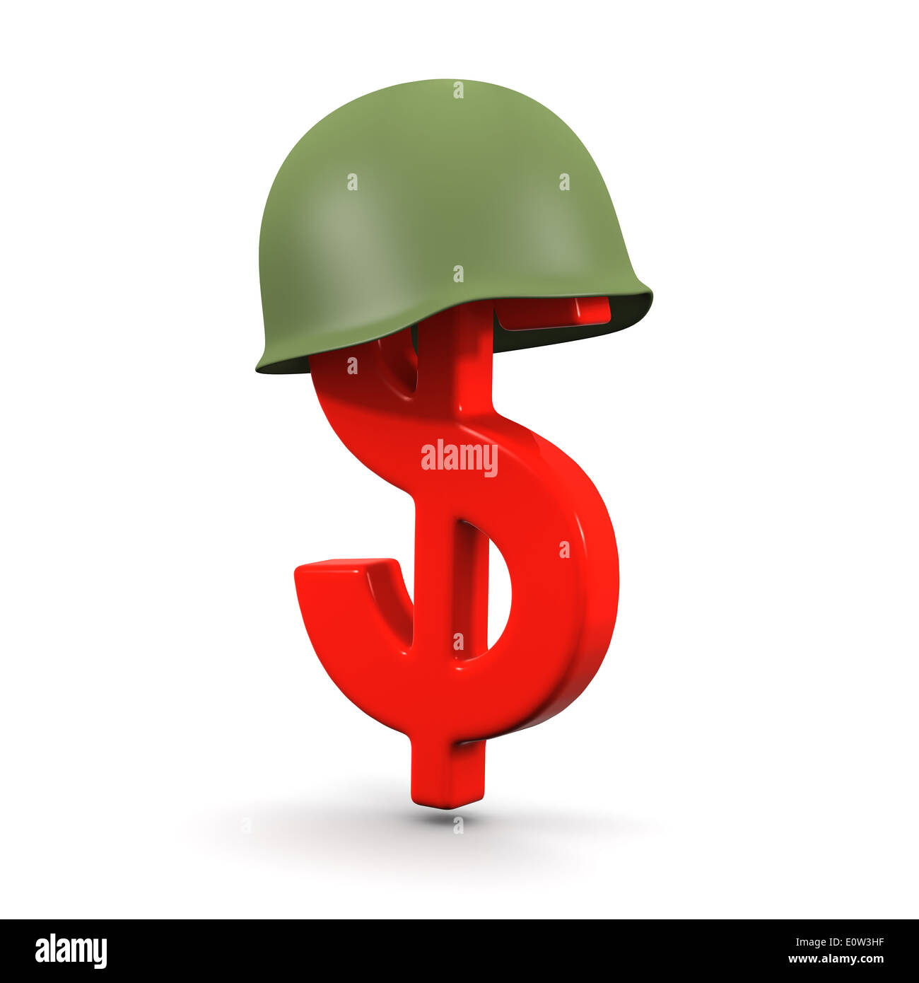 US Dollar symbol with army helmet Stock Photo - Alamy
