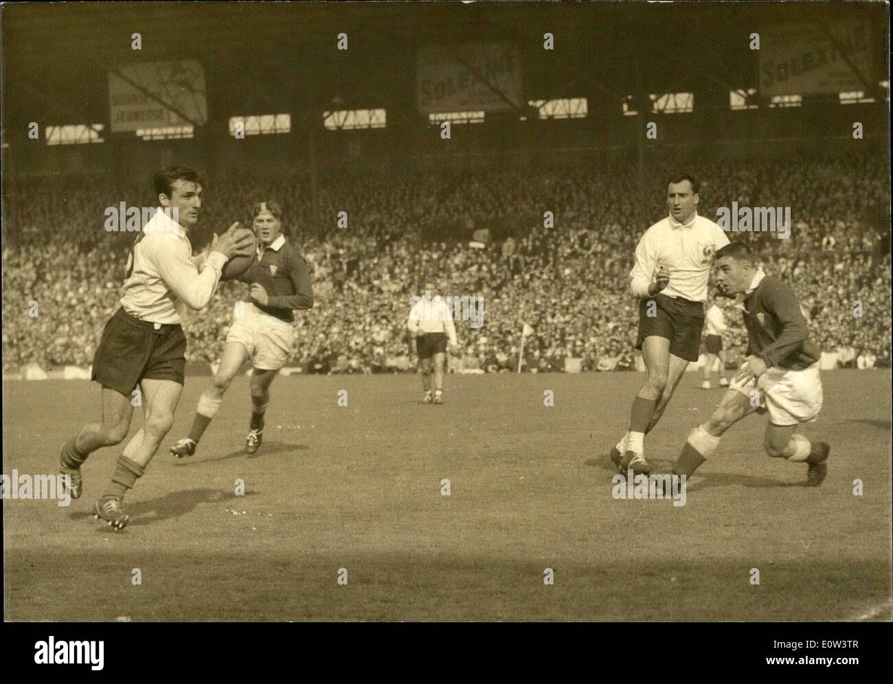 Mar. 25, 1961 - France Beats Wales in Rugby Match Stock Photo - Alamy