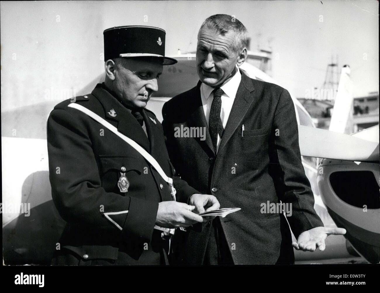 Mar. 27, 1961 - ''Flying Grandfather'' Max Conrad at Bourget Airport ...