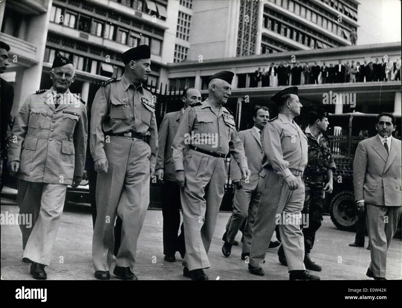 Apr. 04, 1961 - The Algeria Mutiny: Photo shows the rebel chiefs: left ...