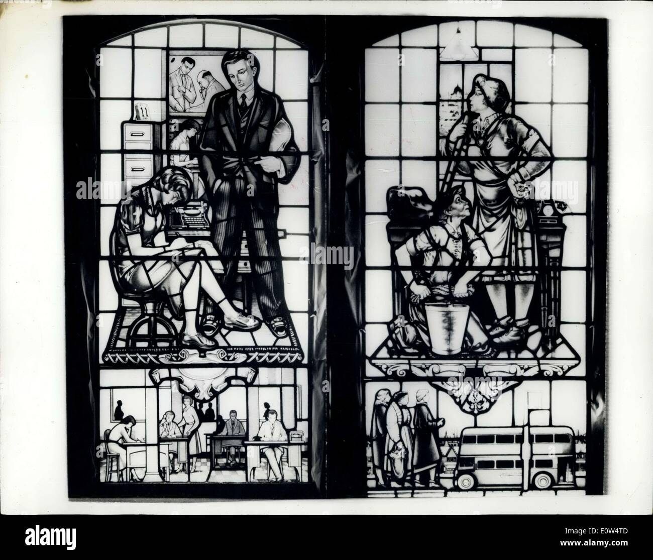 Stained glass windows depict hi-res stock photography and images - Alamy