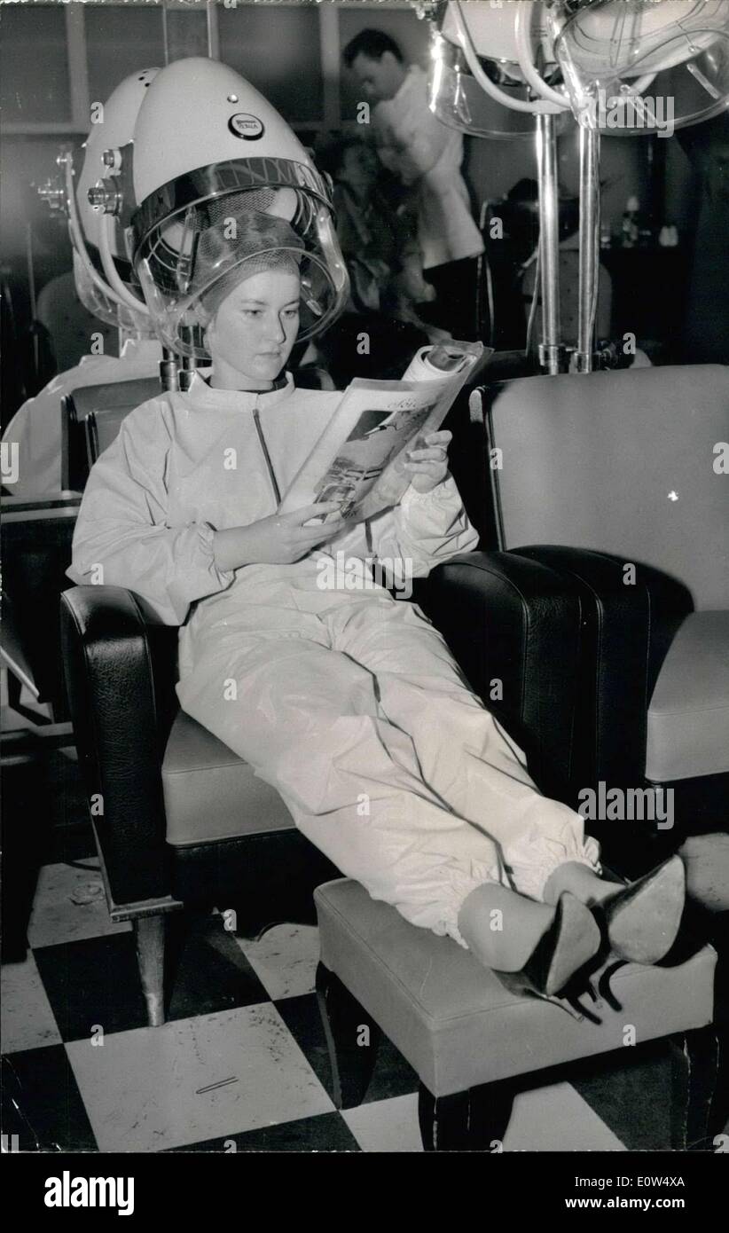 May 05, 1961 - Woman Wears Nylon Sweat Suit Under Roger Pasquier's Hair ...