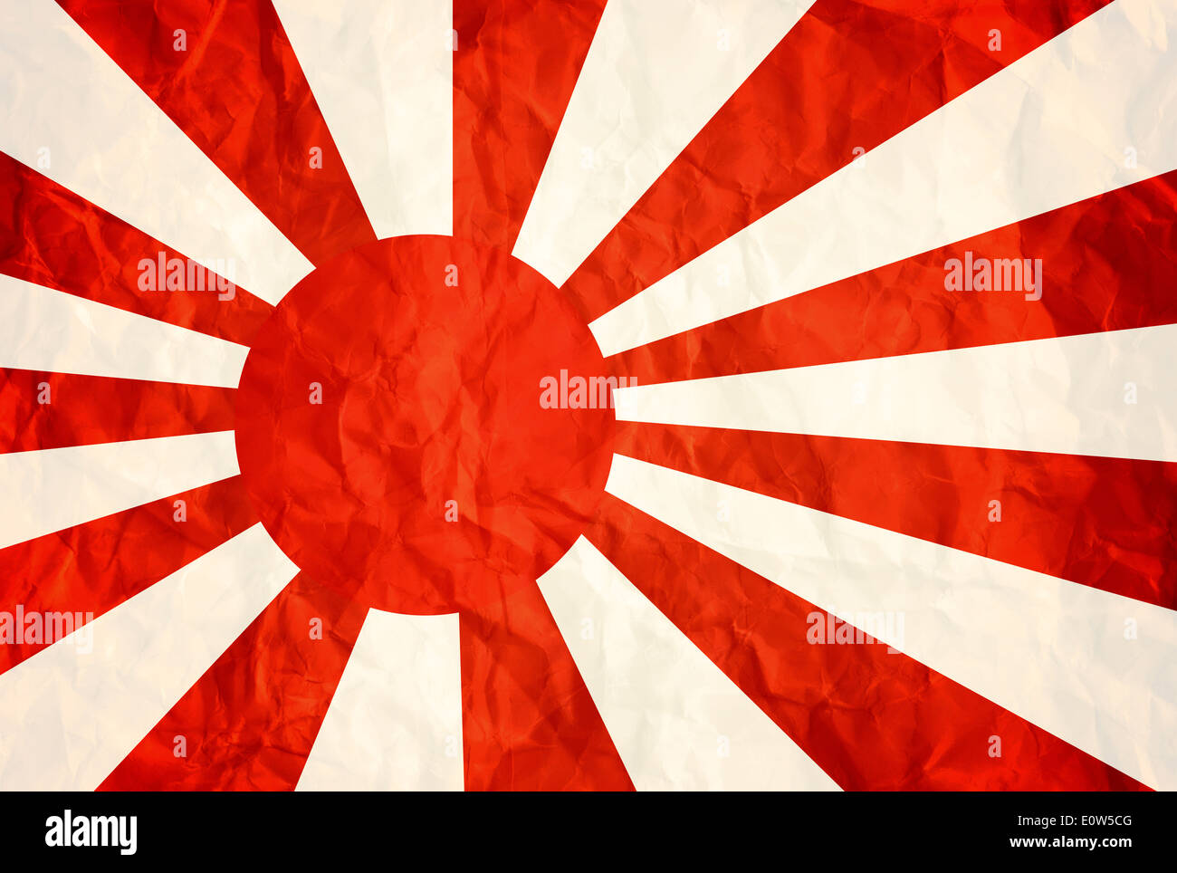 Rising Sun ensign of Japanese navy in red and white Stock Photo - Alamy