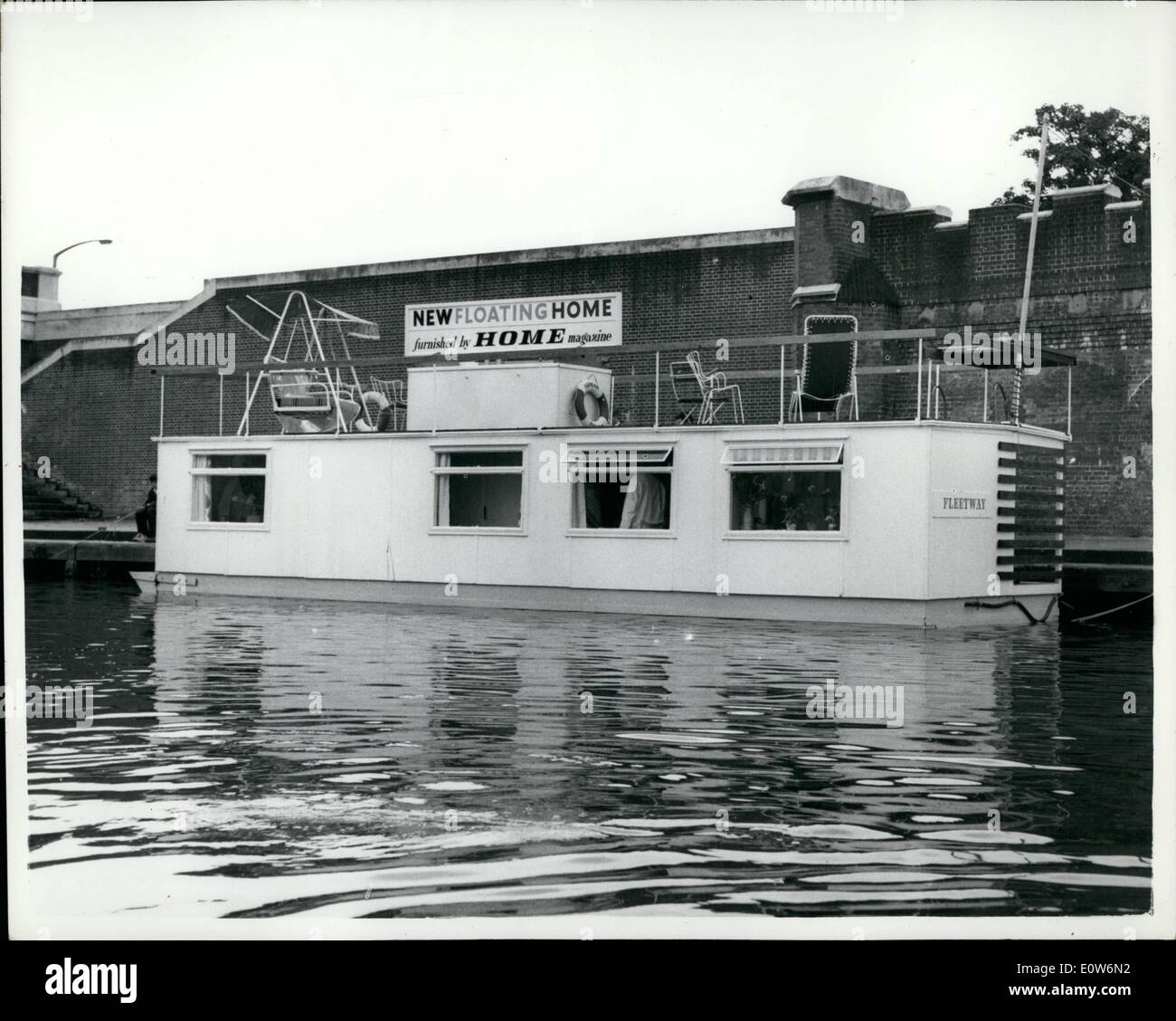 Aug. 08, 1961 - New floating ''home'' on display: A new, wider floating ...