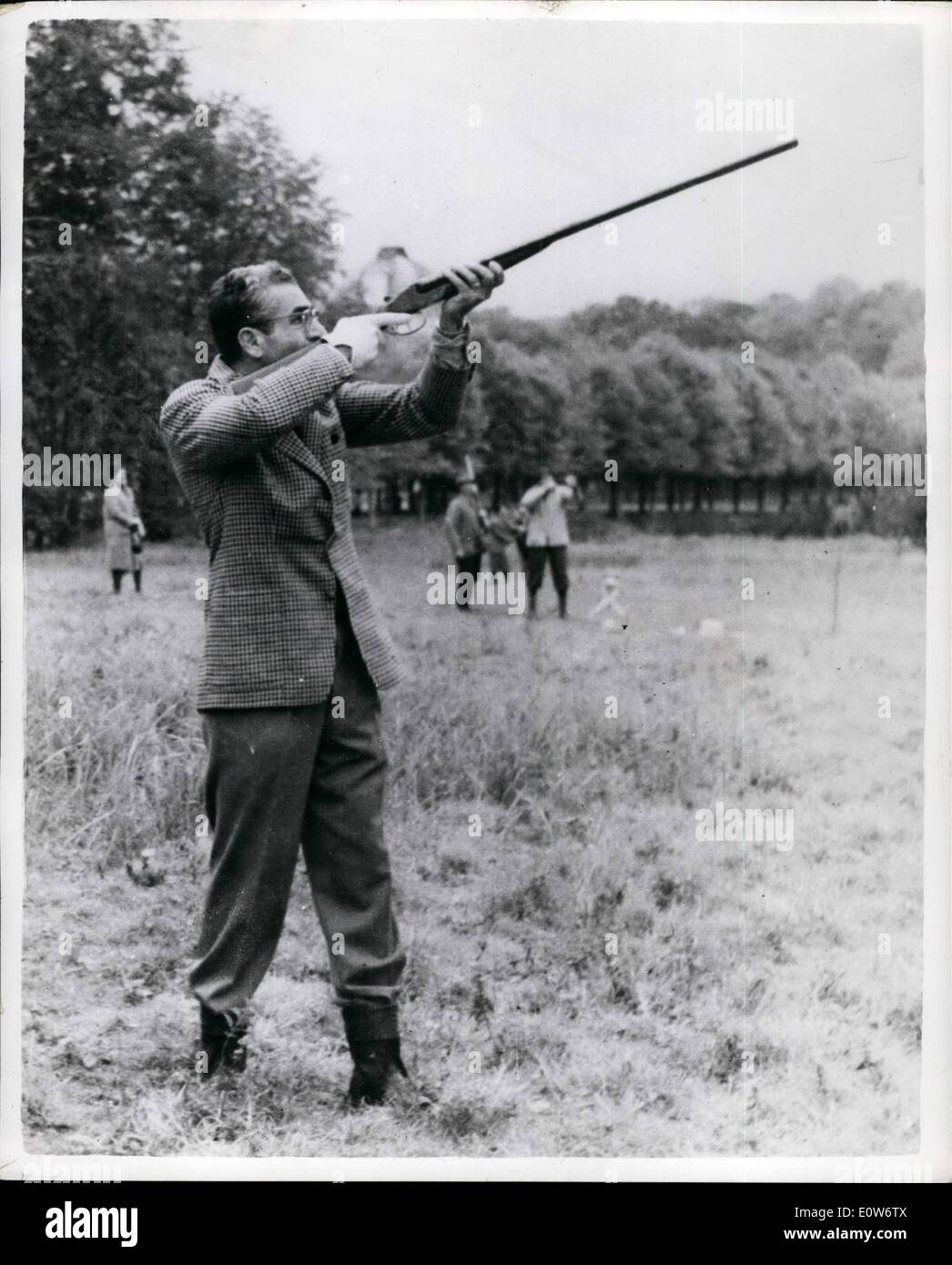 Oct. 10, 1961 - Shah Of Iran Goes Shooting; Before returning home, the ...