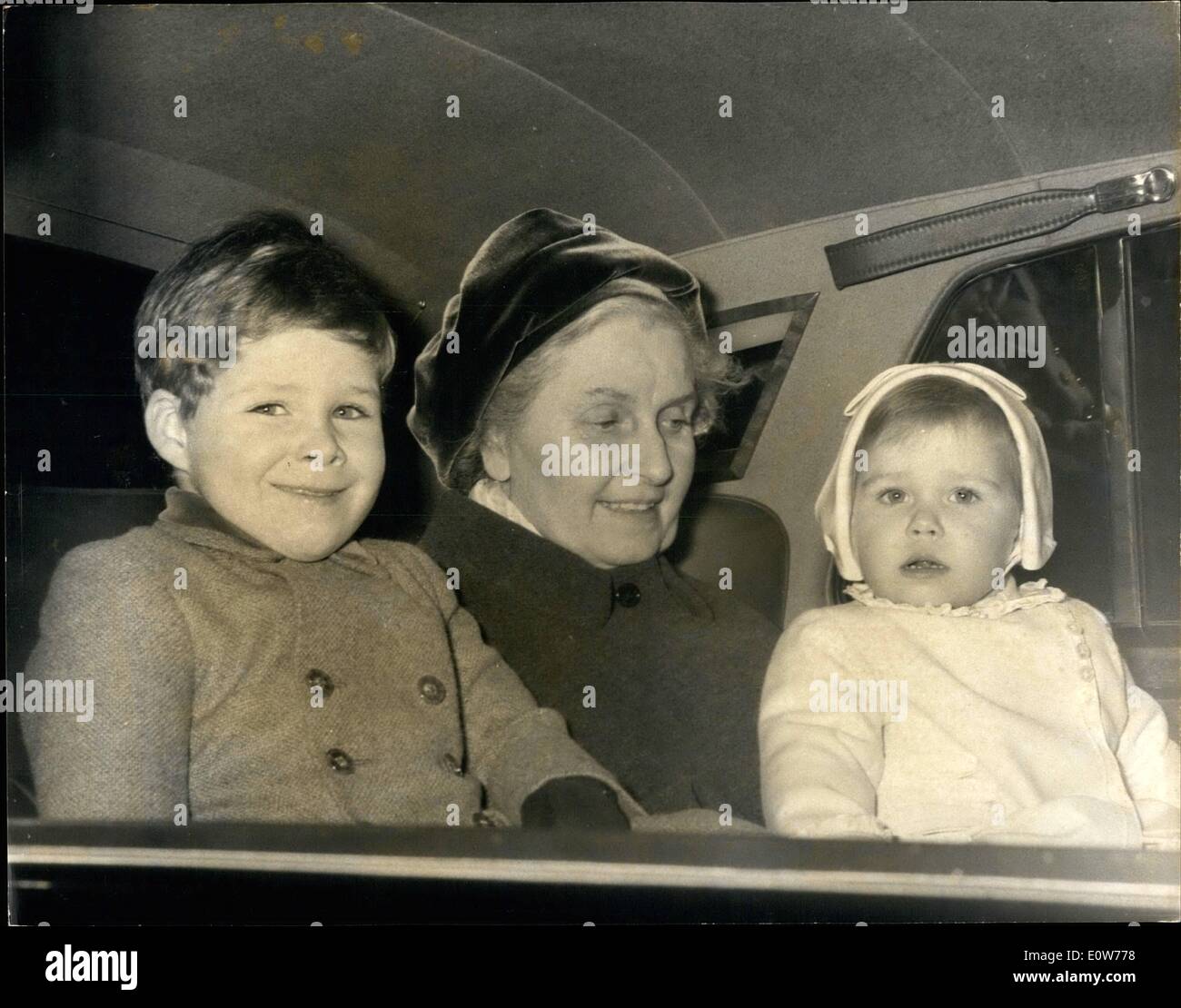 Dec. 12, 1961 - Royal children leave for Windsor.: Viscount Linley and ...
