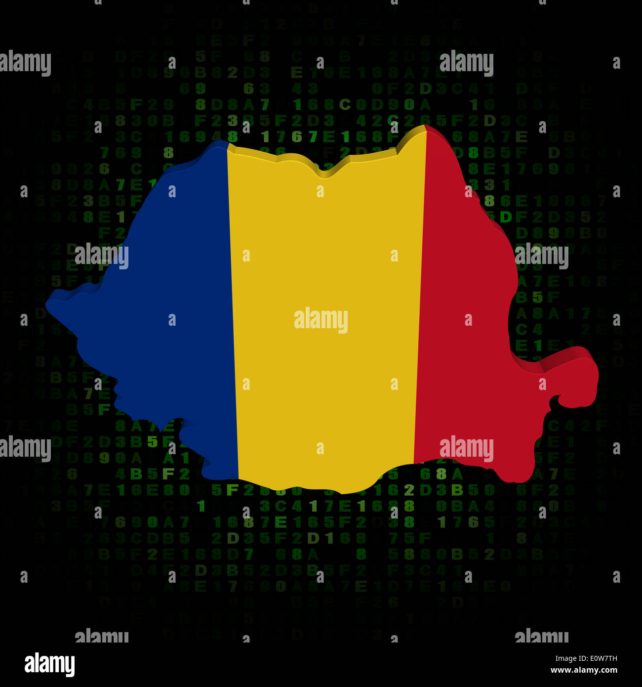 Romania on map hi-res stock photography and images - Alamy
