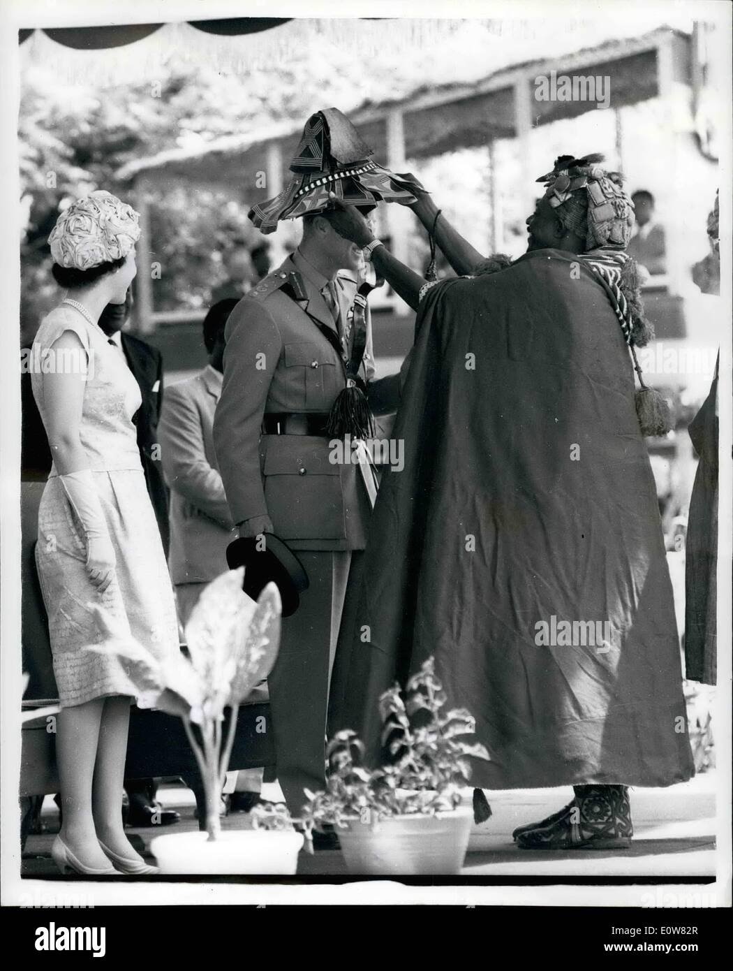 Nov. 11, 1961 - Chiefs Grown prince Philip with sun Hat During the ...
