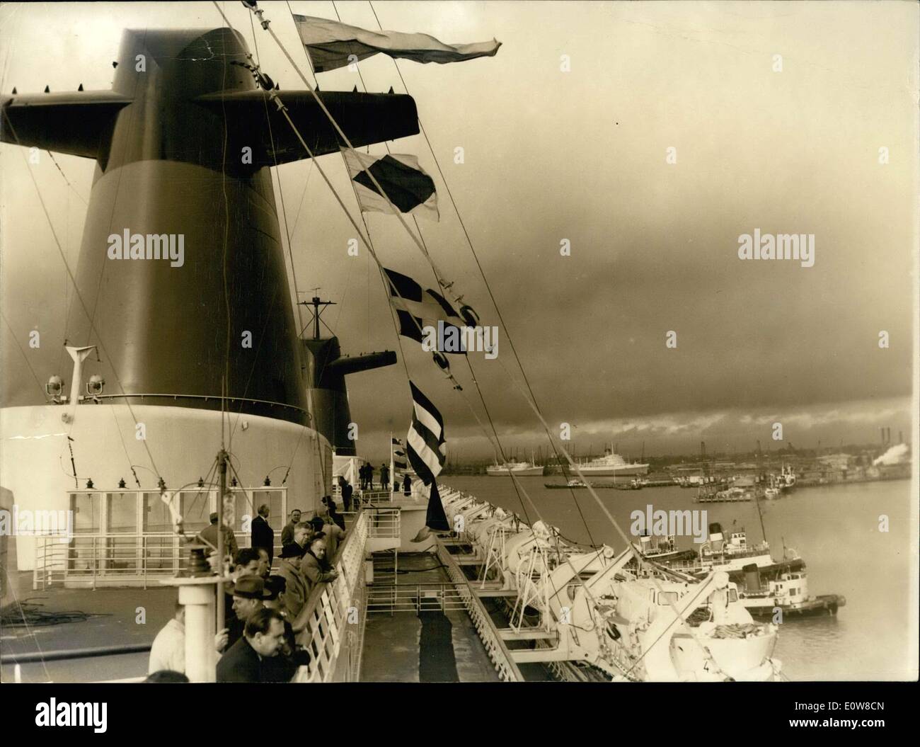 Jan. 08, 1962 - Last Tests French Steamer Ship ''France'' at ...