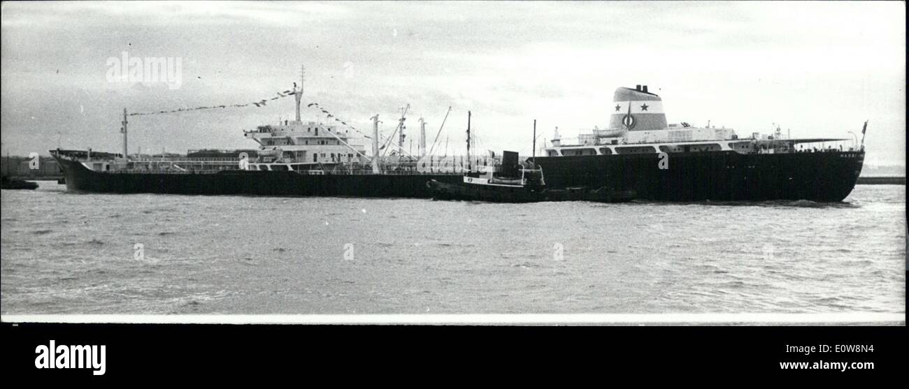 Jan. 25, 1962 - Petro tanker ''Hassi-Messaoud'' on its maiden voyage ...