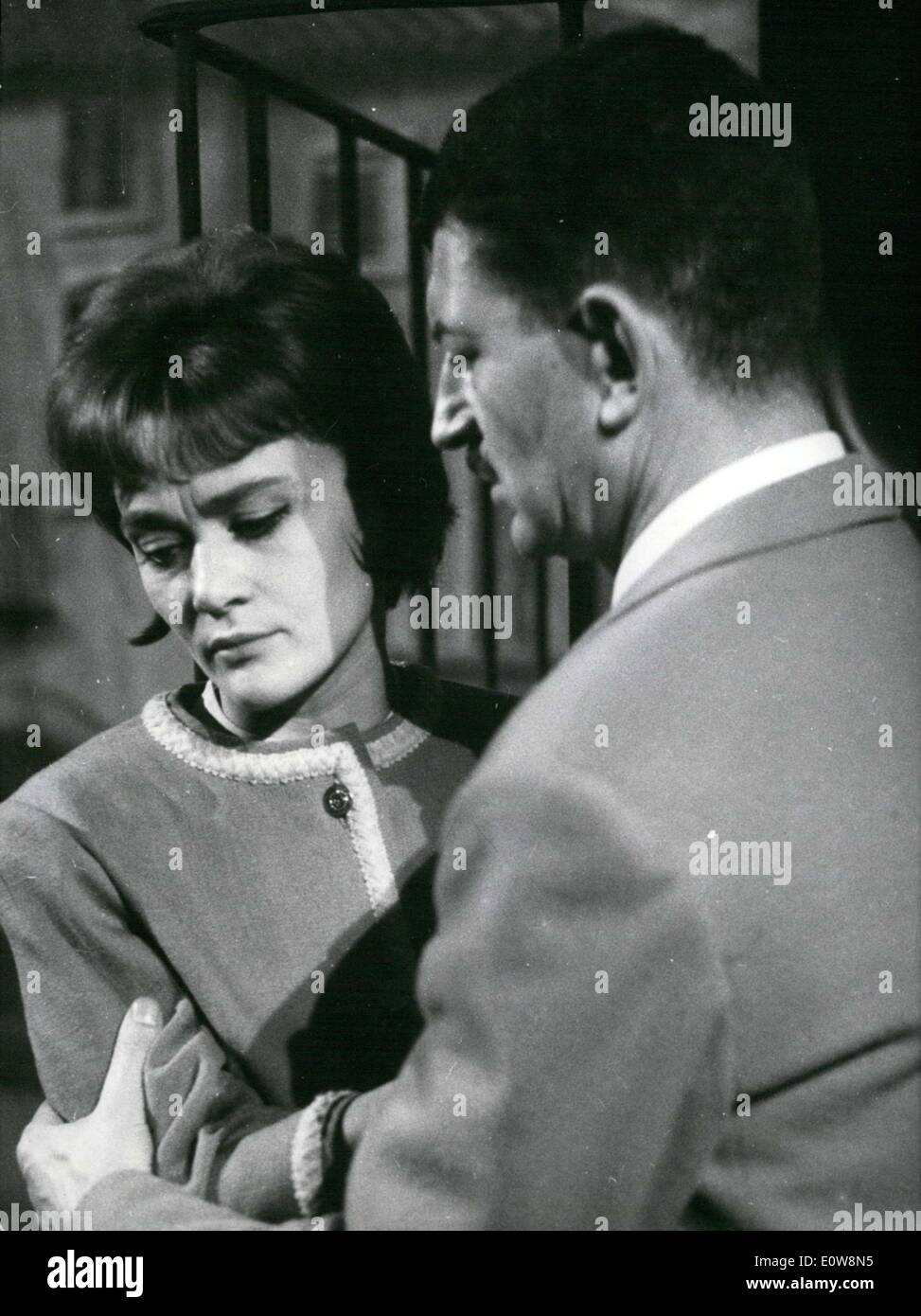 Jan. 26, 1962 - Daniele Delorme and Yves Robert (right) and Rene Dary ...