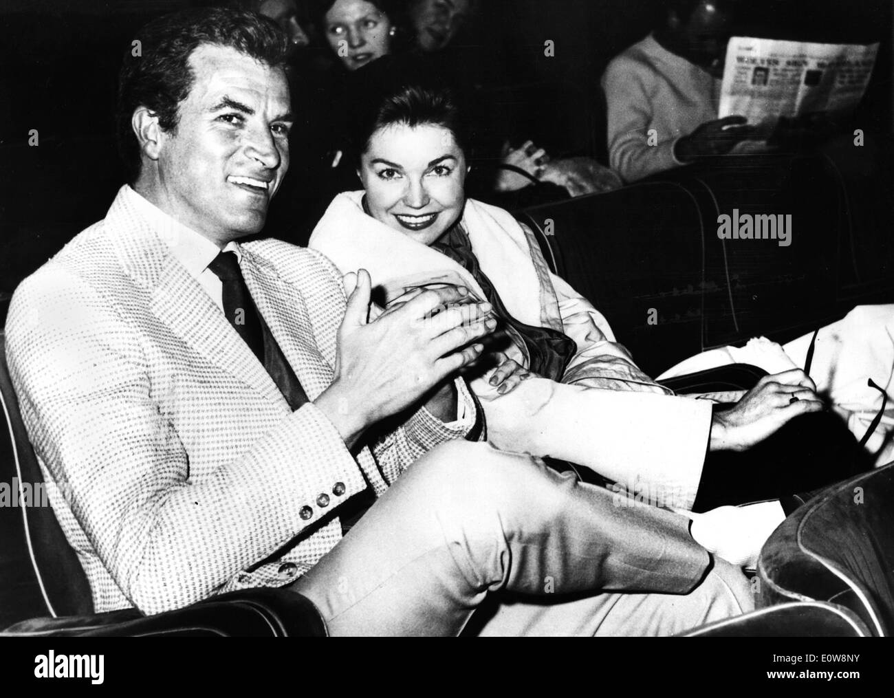 Esther Williams and husband Fernando Lamas at the cinema Stock Photo ...