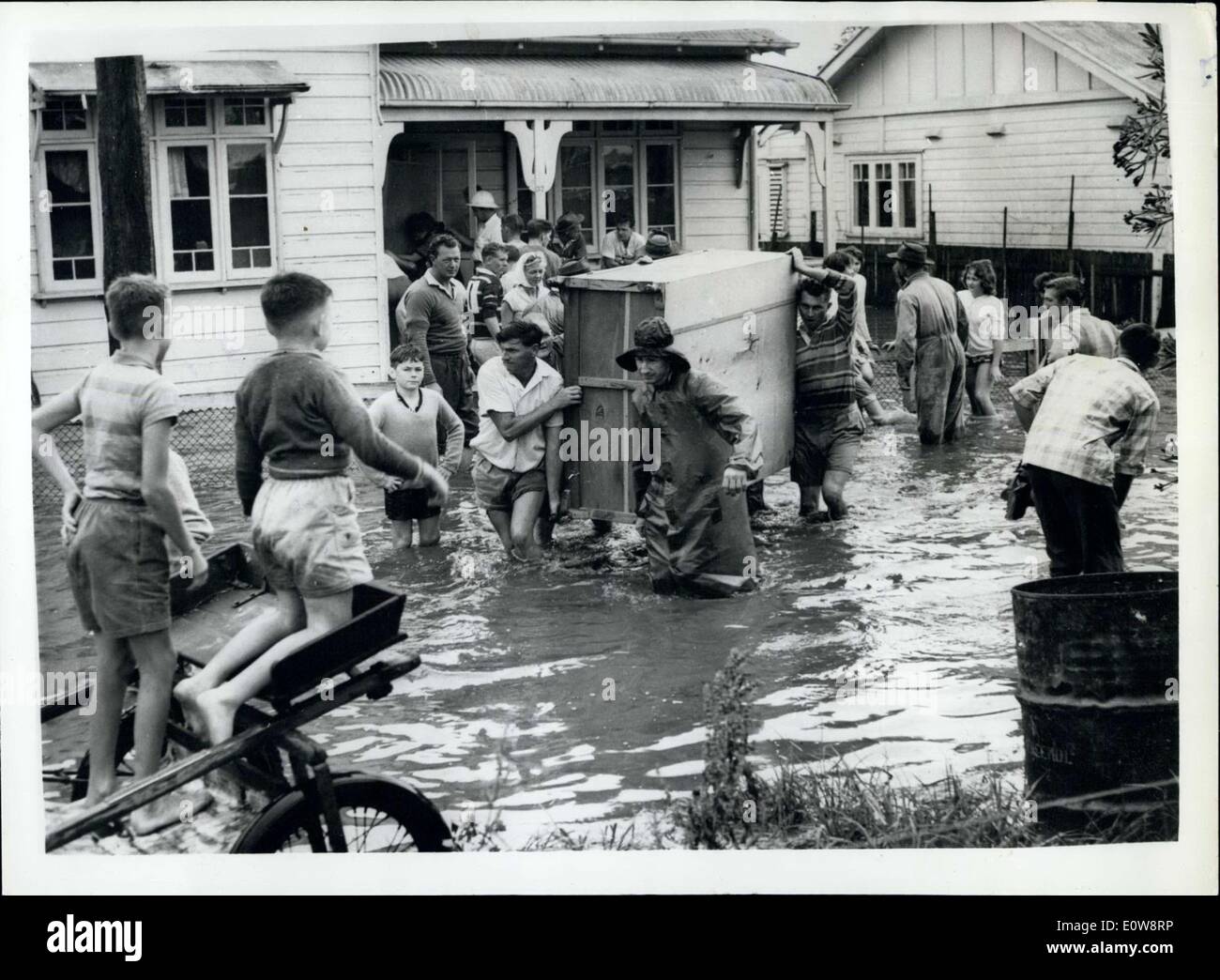 Nov. 27, 1961 - Widespread devastation in Australian floods: Volunteers ...