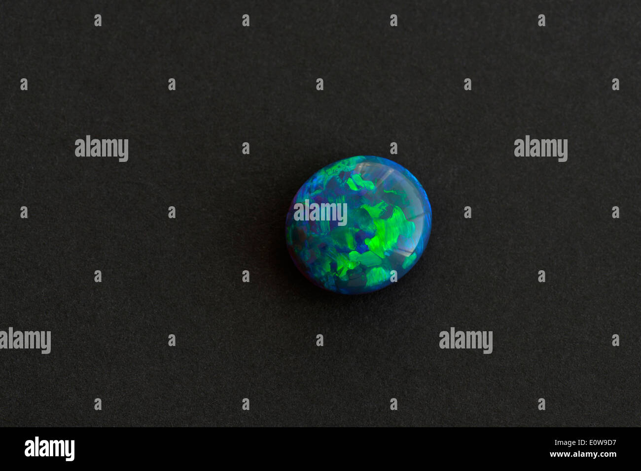 Polished Black Opal, studio picture against a black background Stock ...