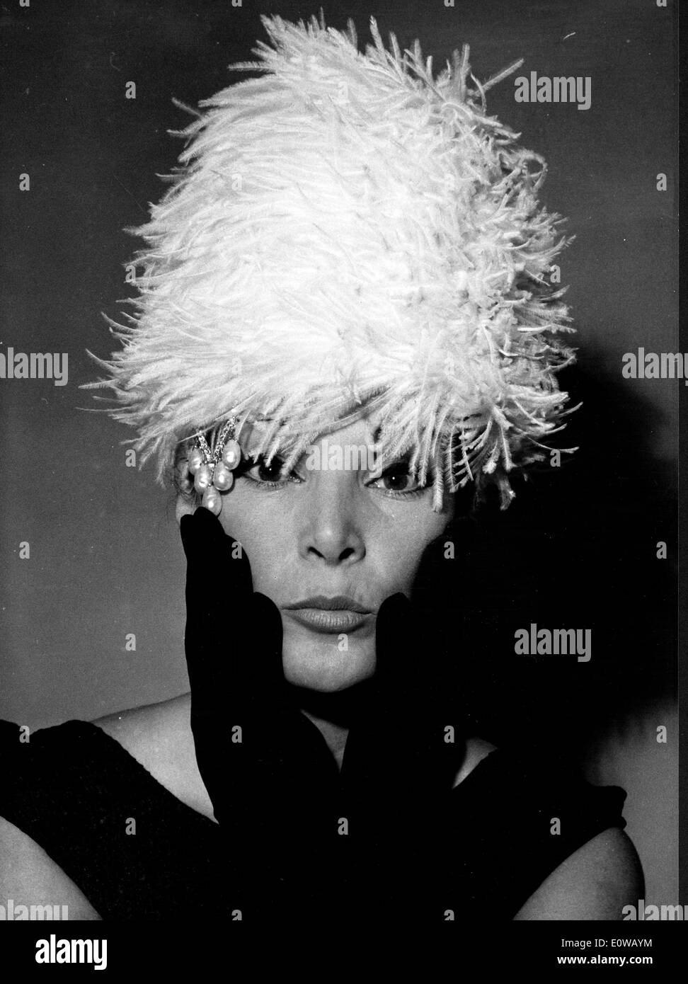 London wearing black dress Black and White Stock Photos & Images - Alamy