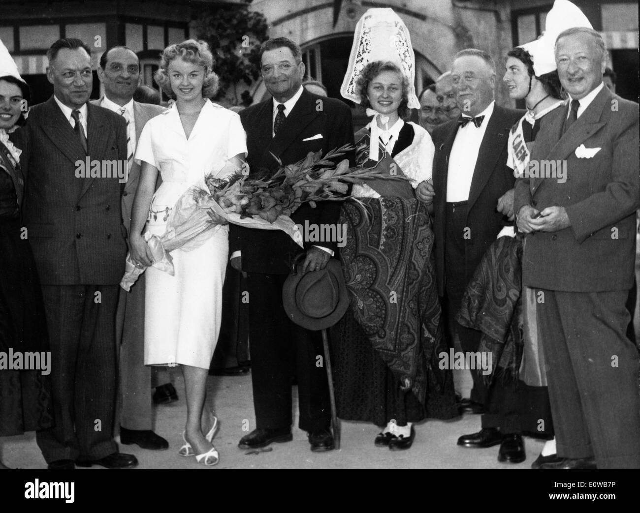 Prime Minister Joseph Laniel at a beauty pageant Stock Photo - Alamy
