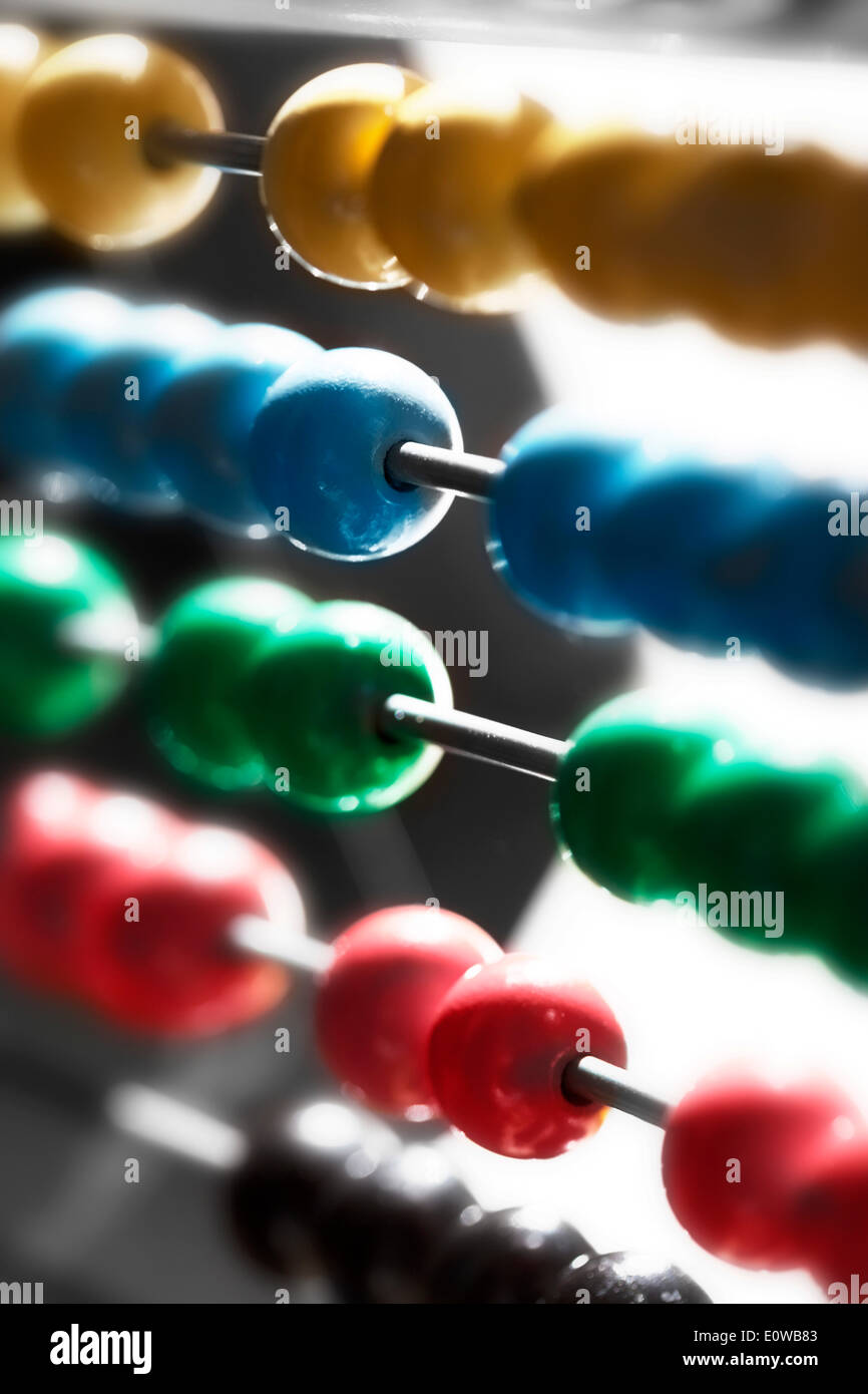Abacus with colourful beads Stock Photo - Alamy