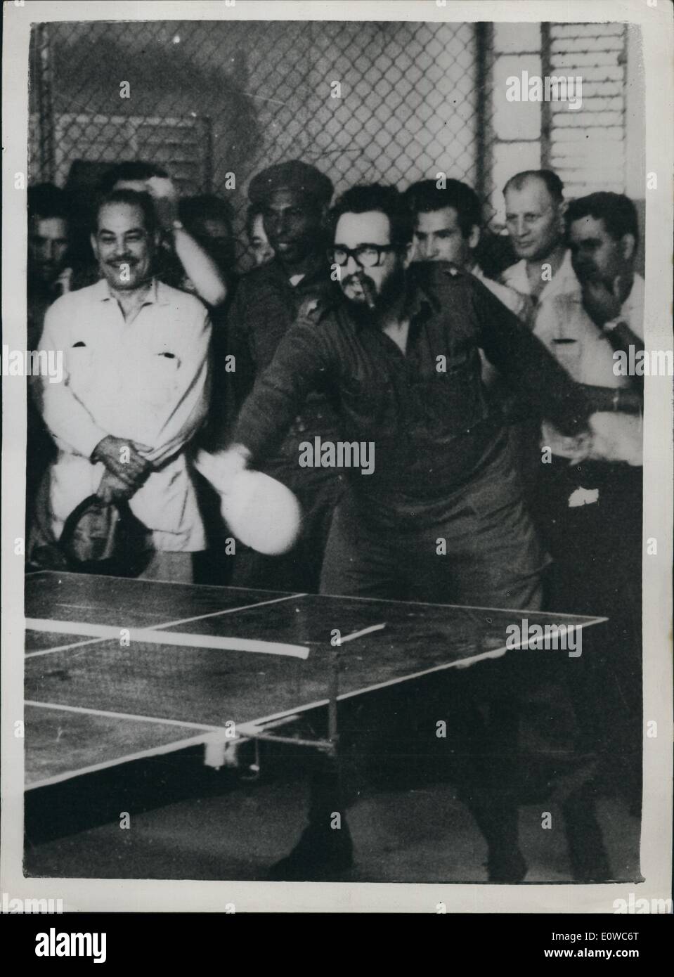 May 05, 1962 - The Battledress Premier Plays Table Tennis: Clad in his ...