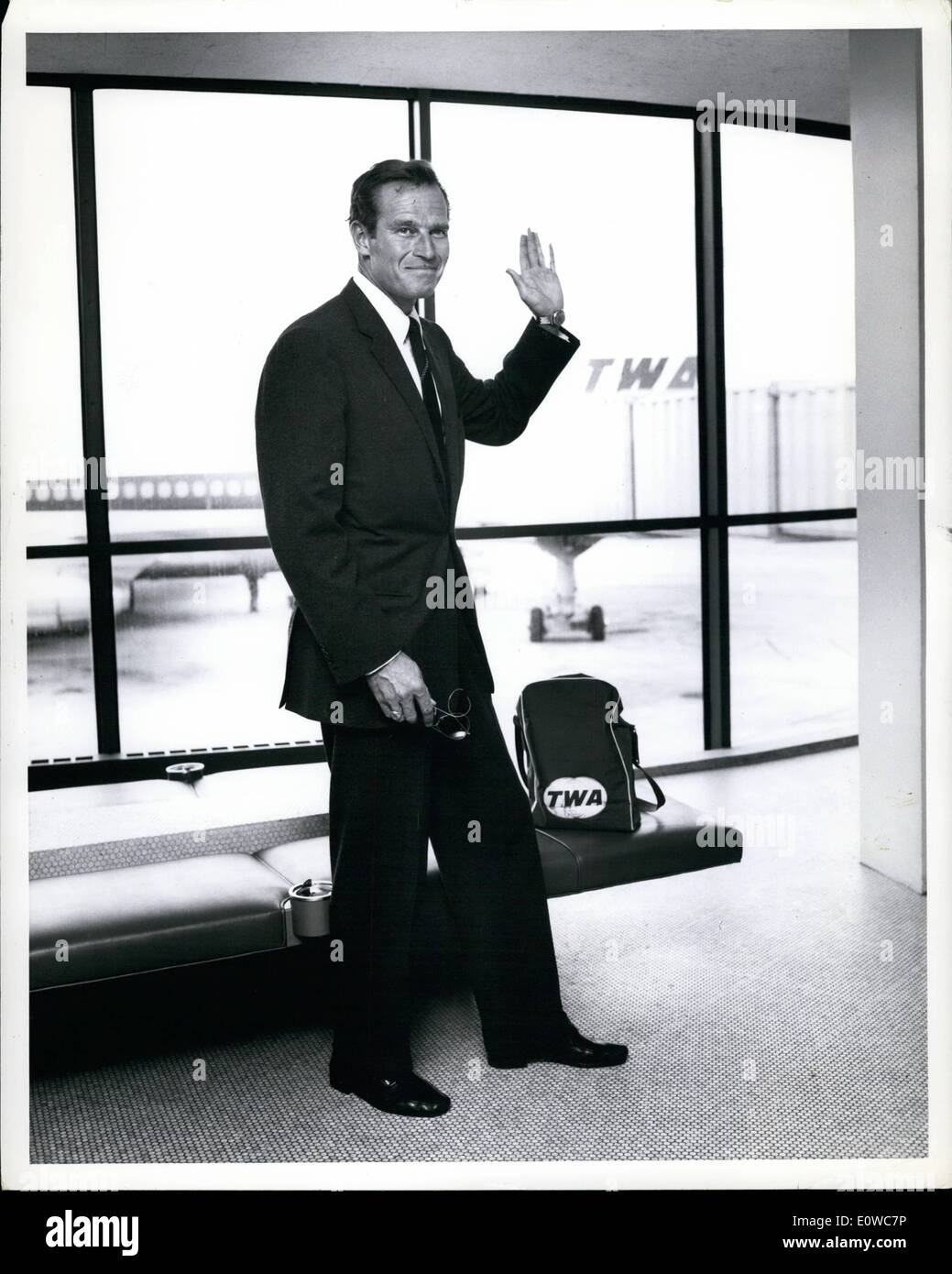 May 05, 1962 - New York International Airport.... Actor Chartlon Heston ...