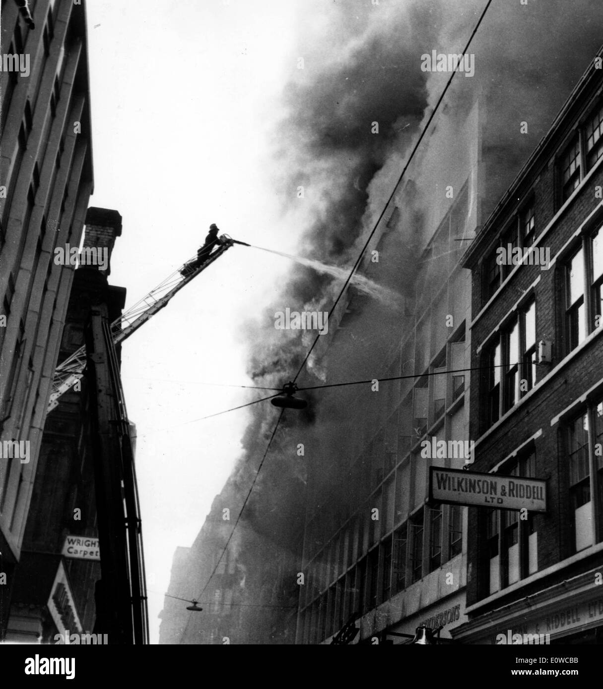 Blazing building Black and White Stock Photos & Images - Alamy