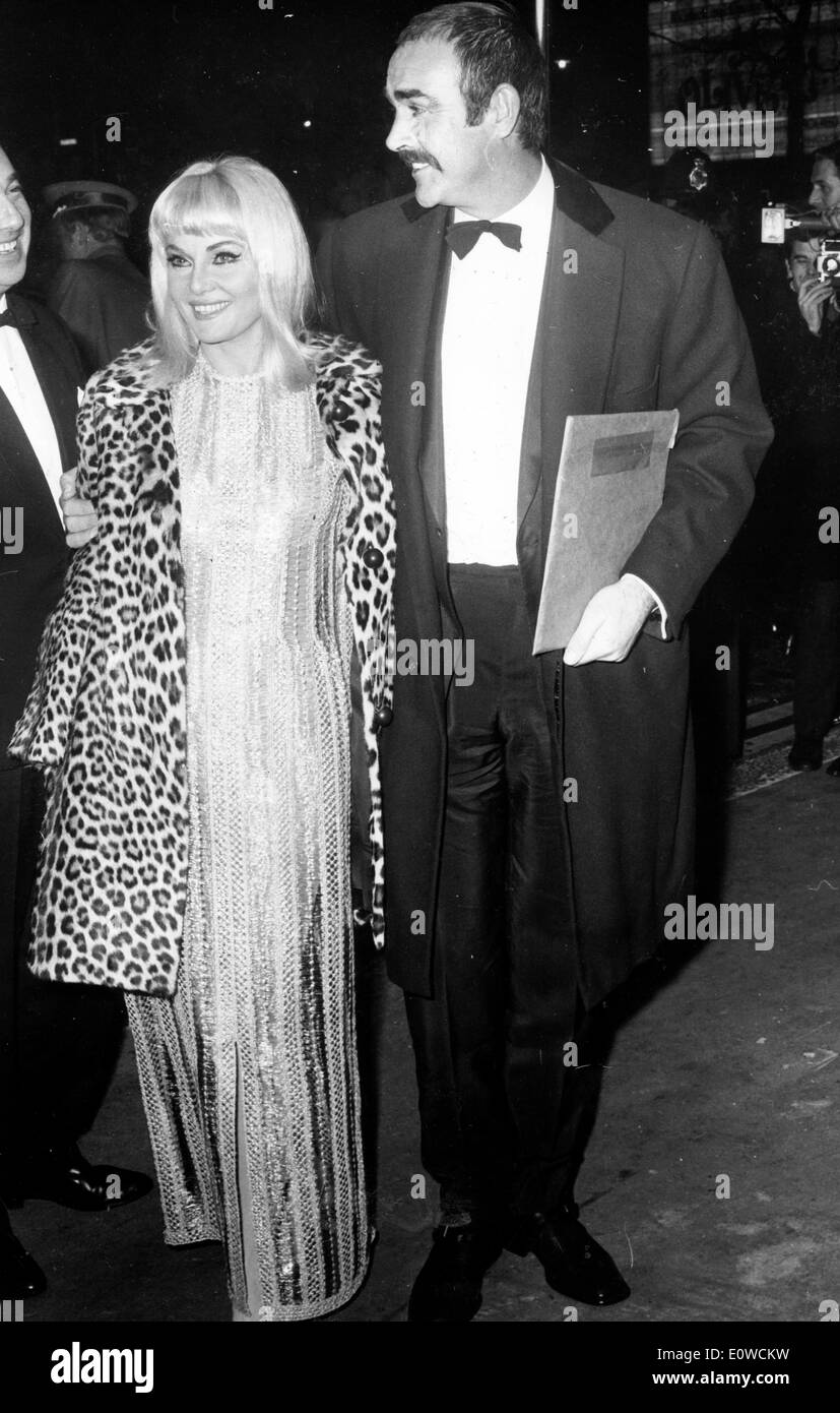 Actors Diane Cilento and Sean Connery arrive at party Stock Photo - Alamy