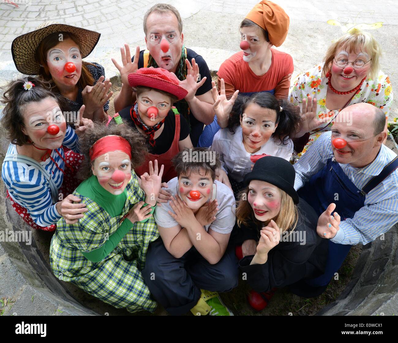 Members of the club 'Clowns & Clowns' pose during one of their weekly ...