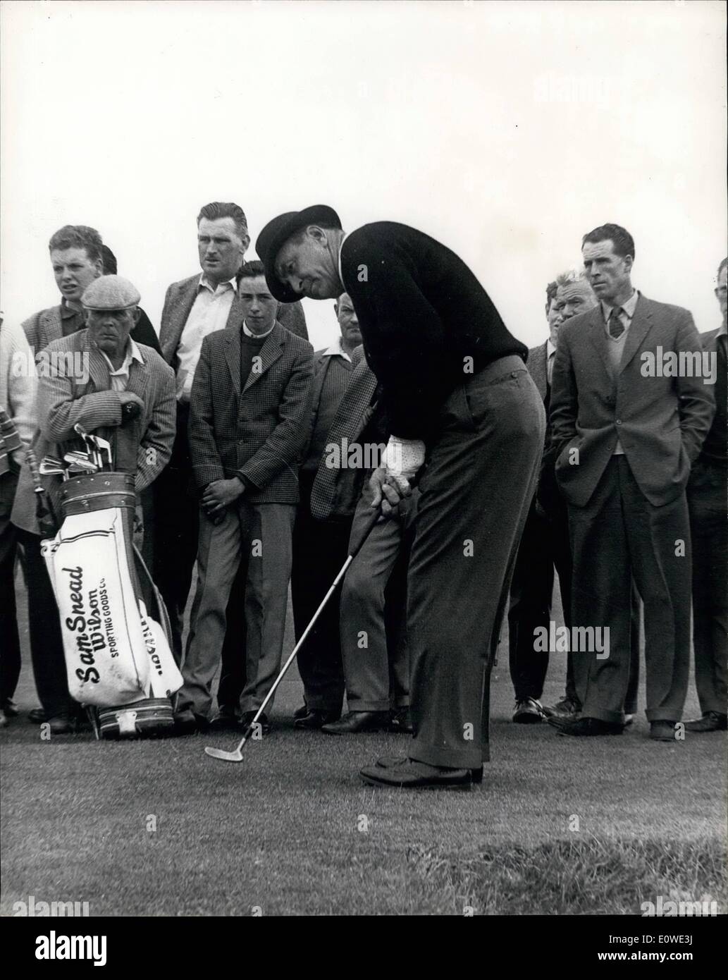 Jul. 07, 1962 - Open Golf at Troon. Photo Shows: Sam Snead pictured at ...