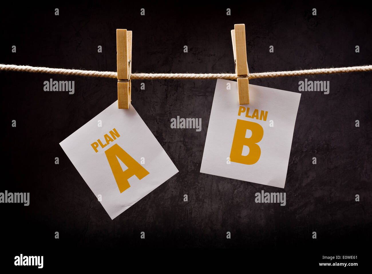 Plan A or Plan B, conceptual image of choice. Making strategic ...