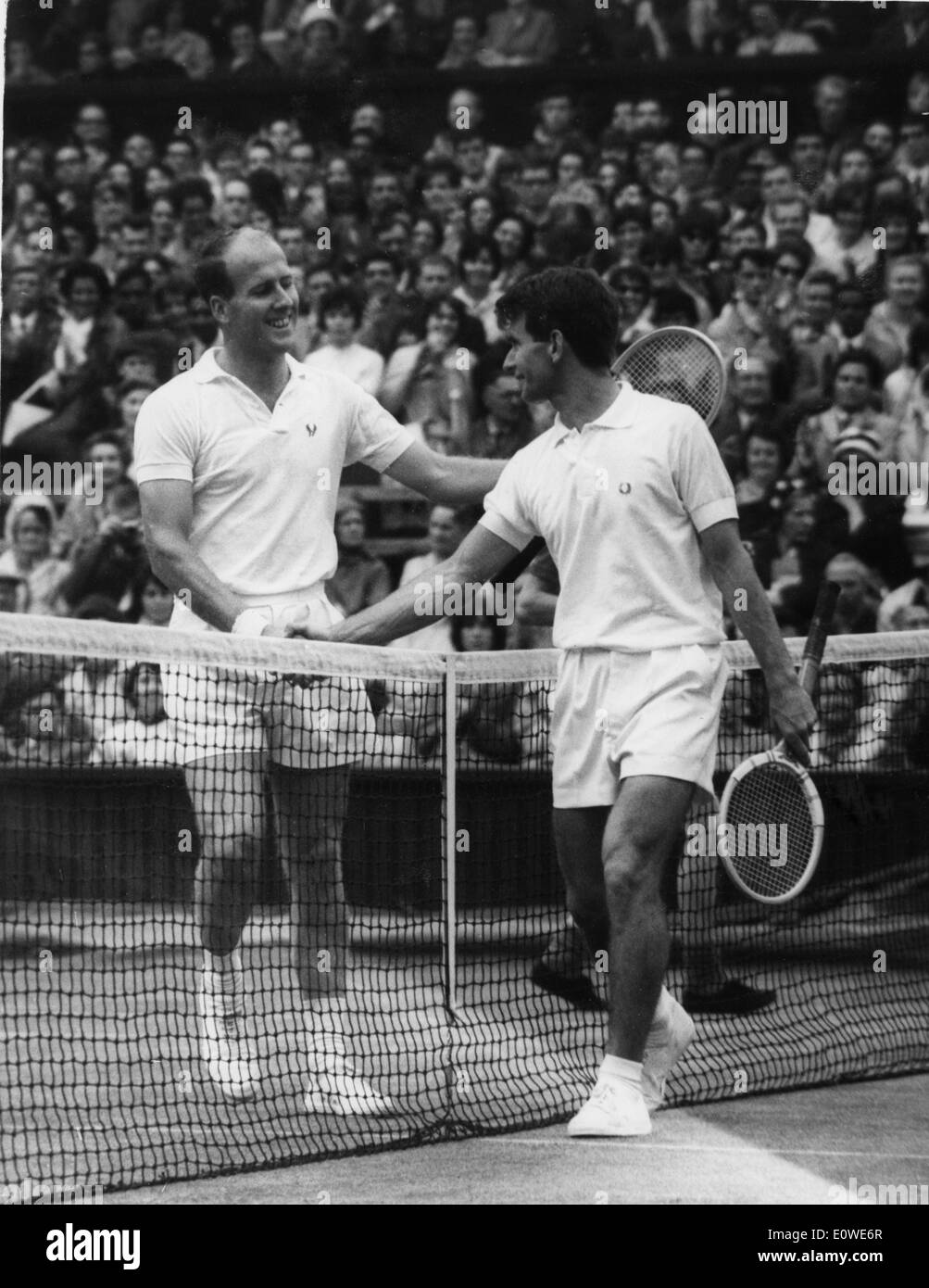 July 4, 1962 - London, England, U.K. - Tennis player MARTIN MULLIGAN ...